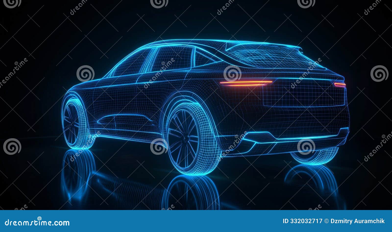 Car Intersection - Side View (3D Illustration) Stock Illustration ...