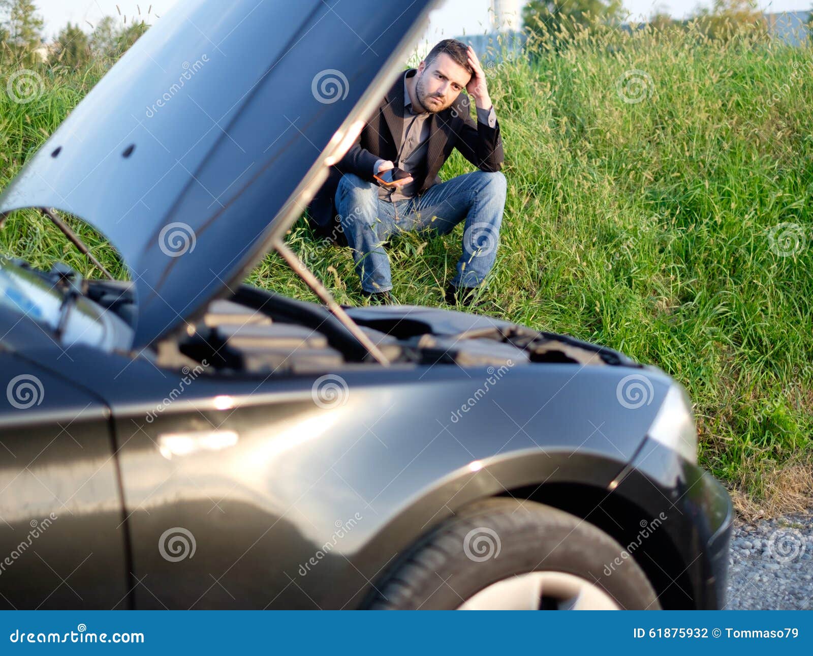 Car issue stock photo. Image of roadside, strong, stop - 61875932