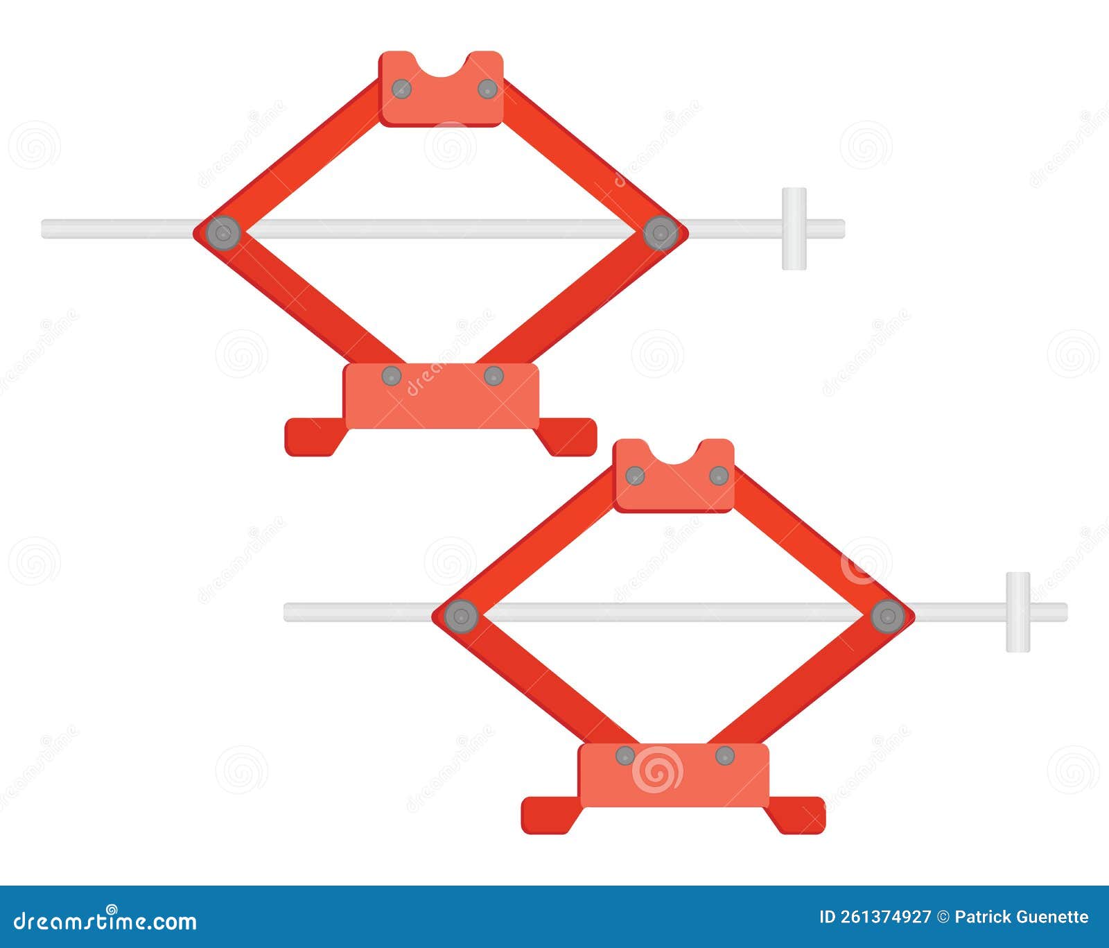 Car jack, icon stock vector. Illustration of object - 261374927