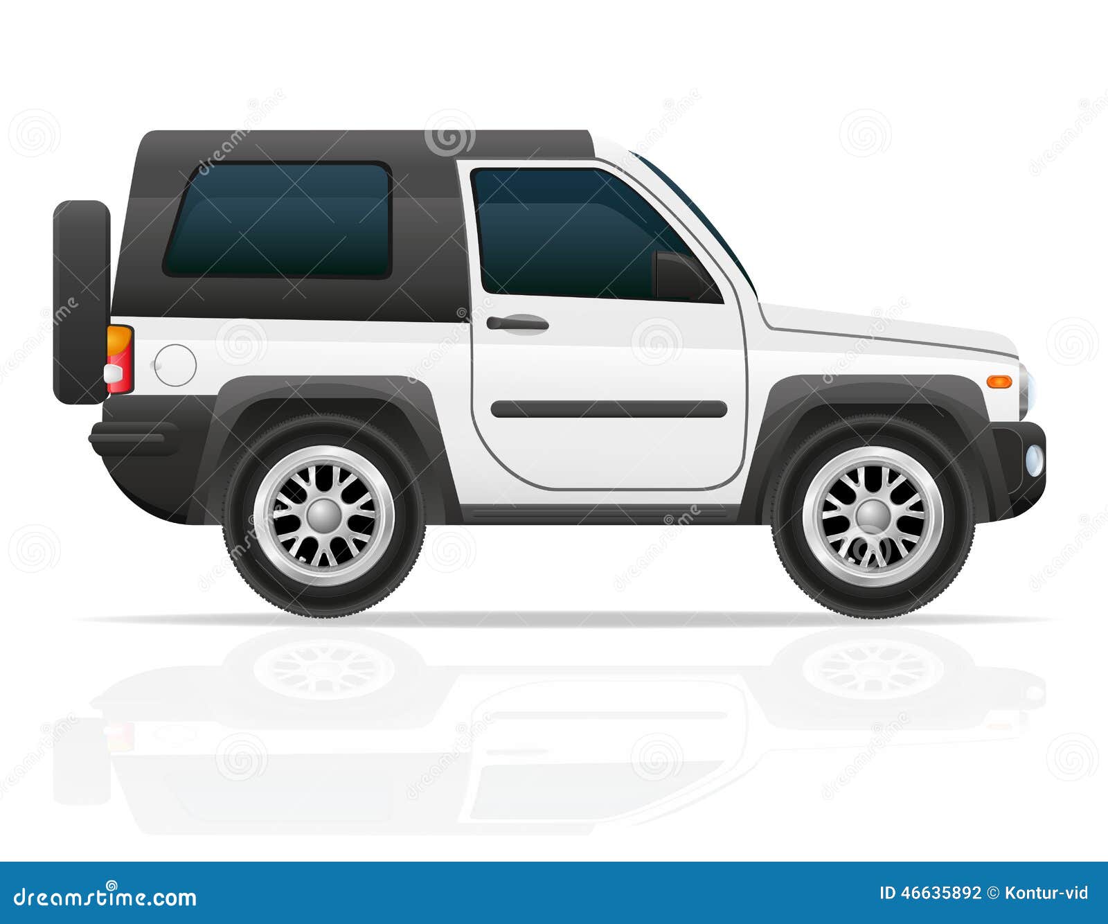 Car Jeep Off Road Suv Vector Illustration Stock Vector - Illustration ...