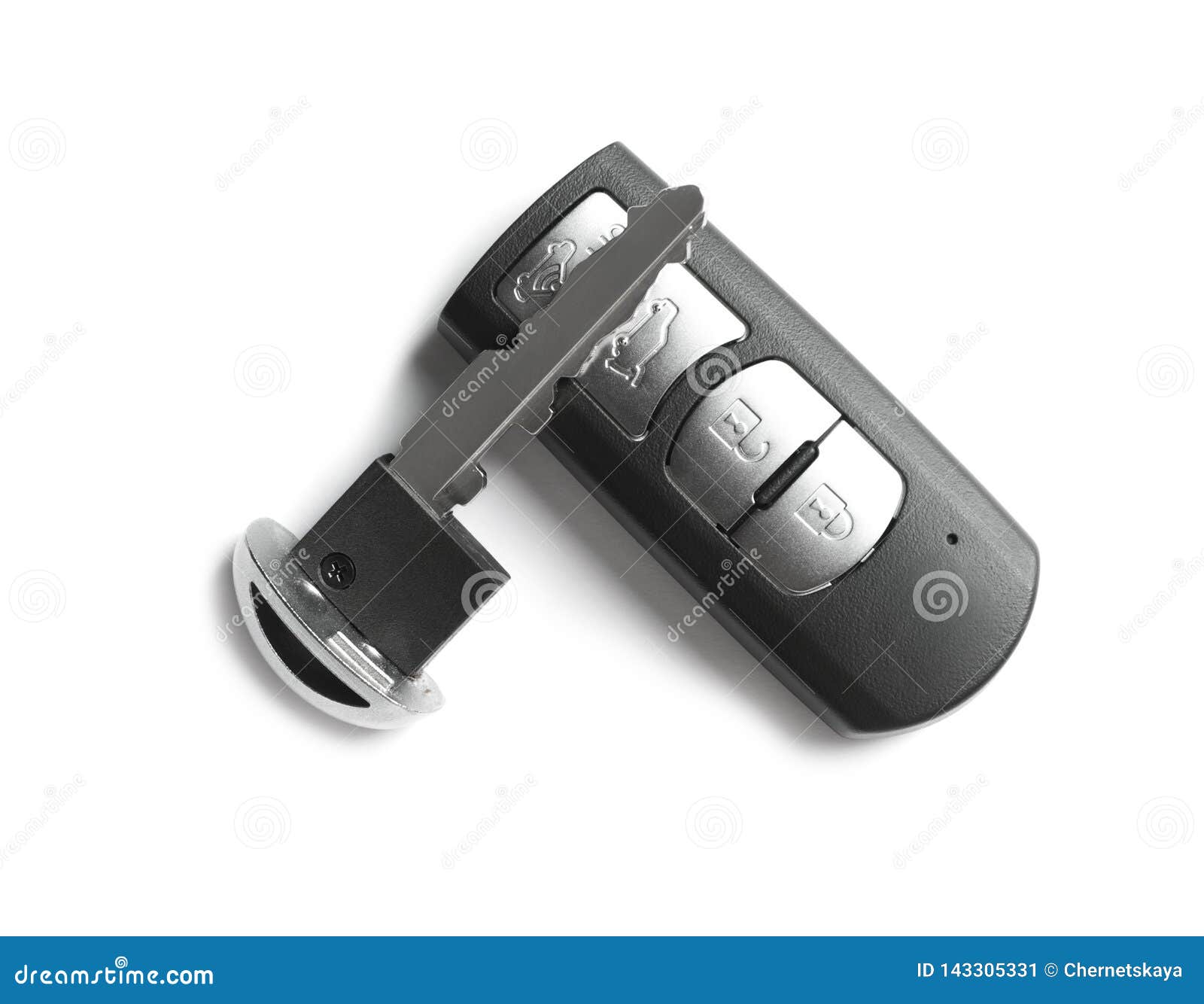 Car Key and Alarm System Remote Control Isolated on White Stock Image ...