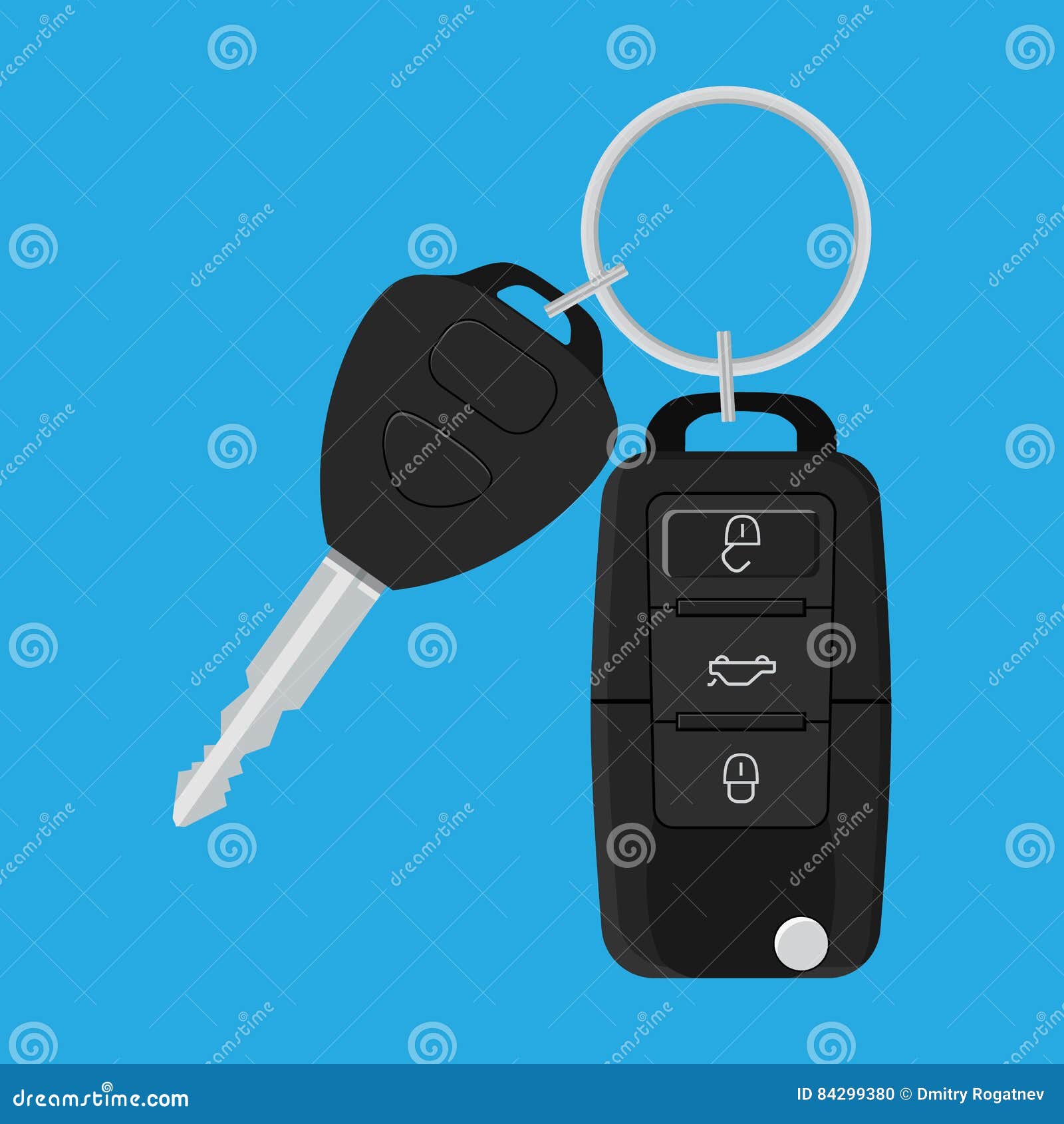 Car Key and of the Alarm System. Stock Vector - Illustration of banner ...