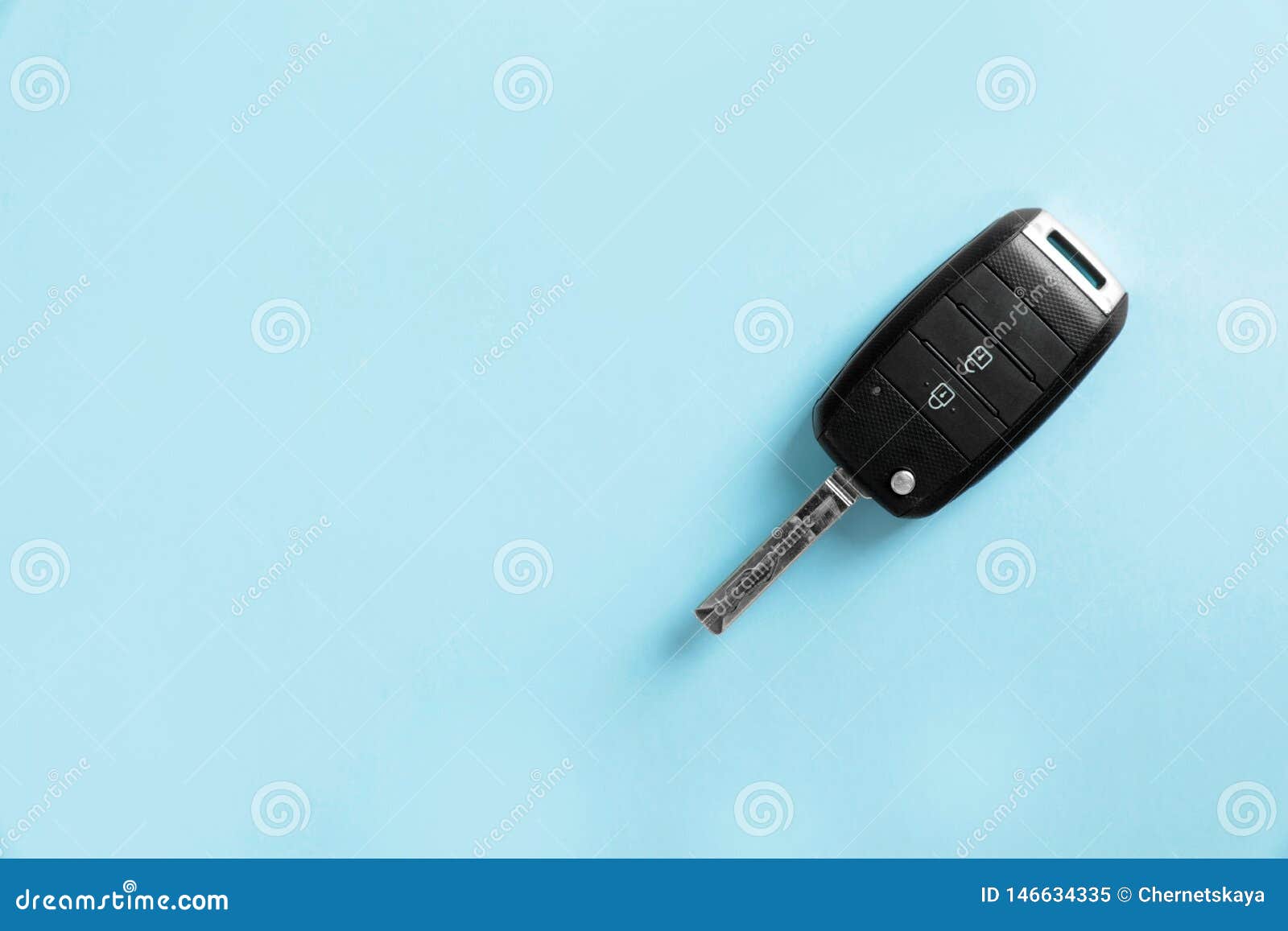 Car Key on Color Background, Top View Stock Image - Image of sell ...