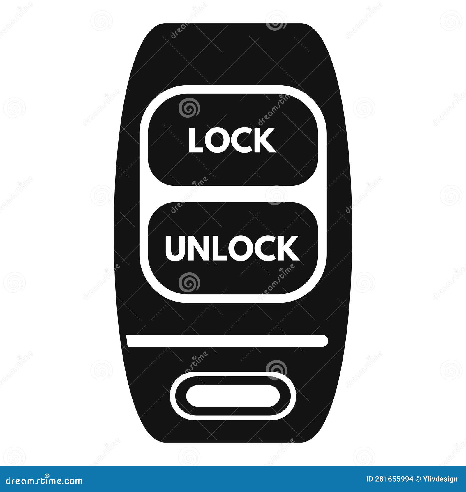 Car Key Control Icon Simple Vector. Smart Remote Button Stock ...