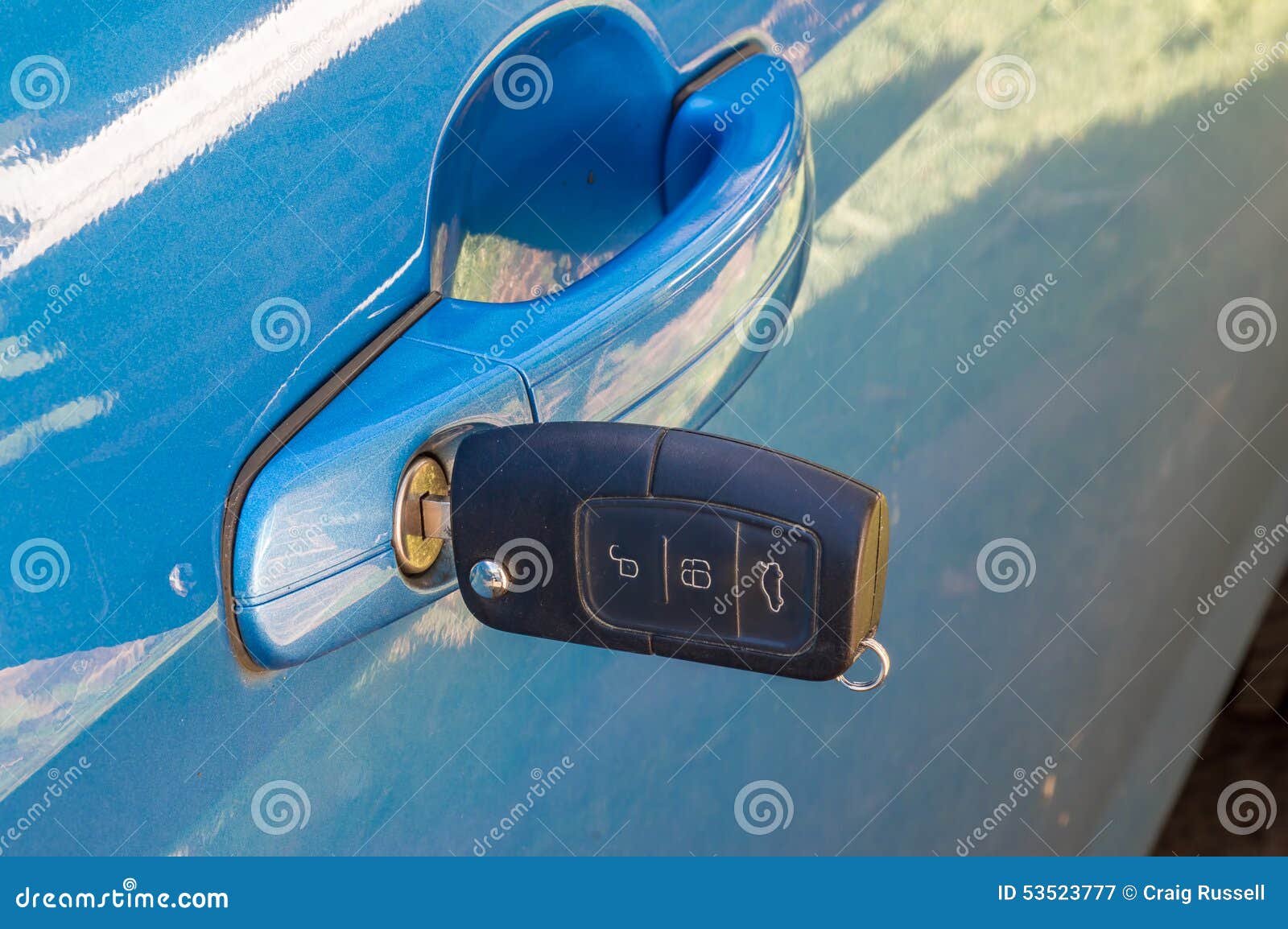 Car key in Door lock stock image. Image of lock, security - 53523777