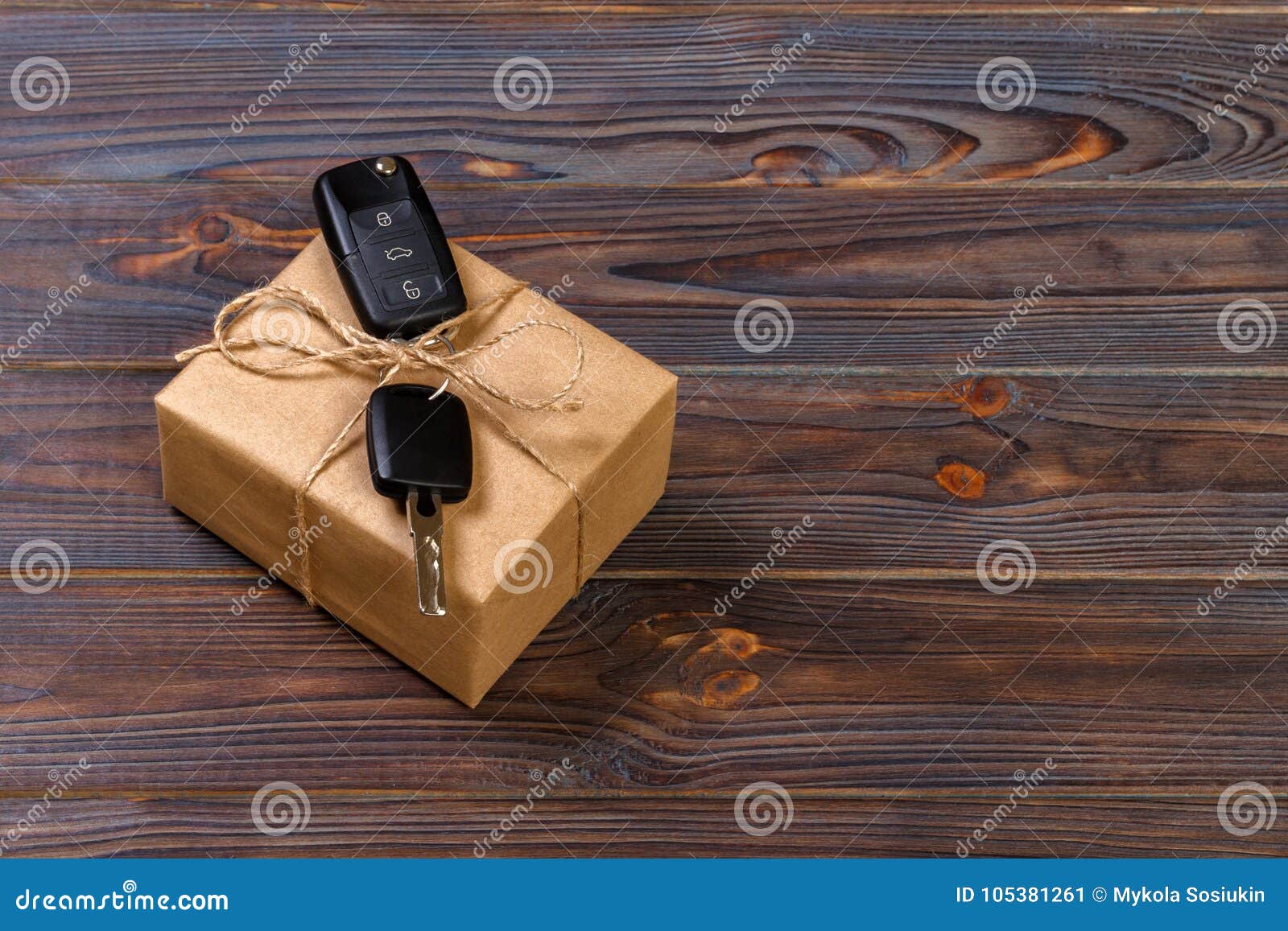 Car Key and Gift Box on Dark Background Stock Image - Image of ribbon ...