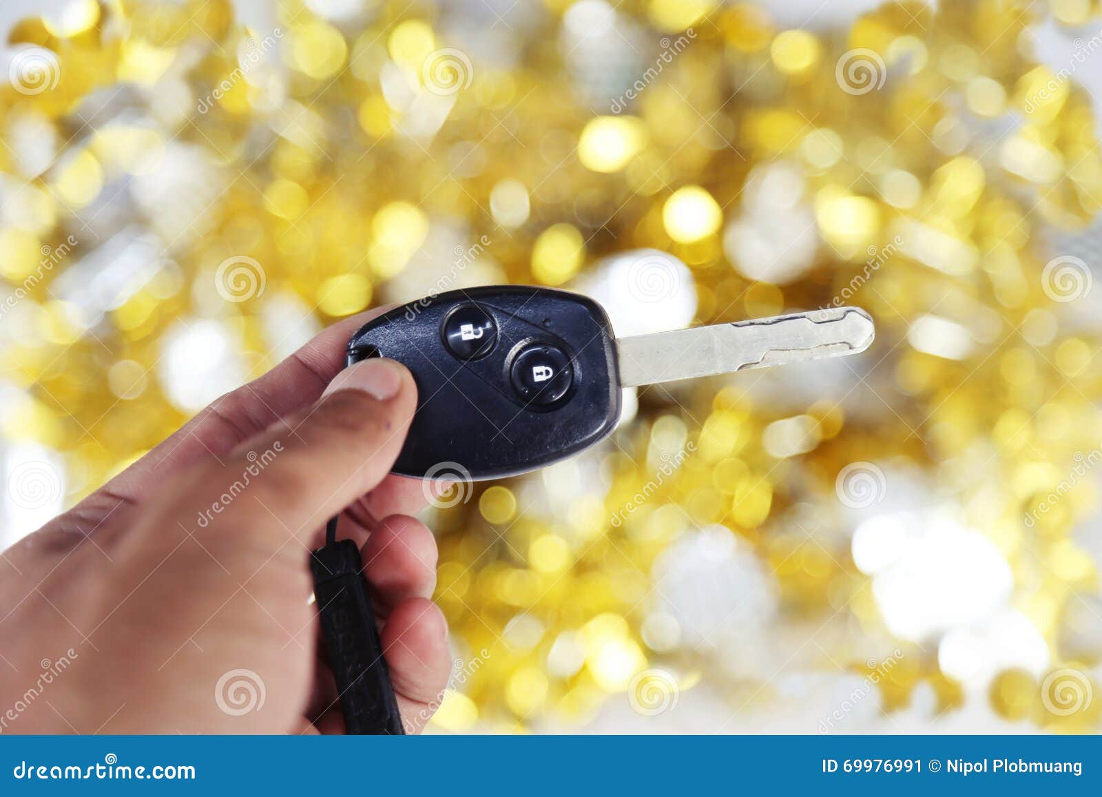 Car Key on Gold and Silver Background Stock Image - Image of background ...