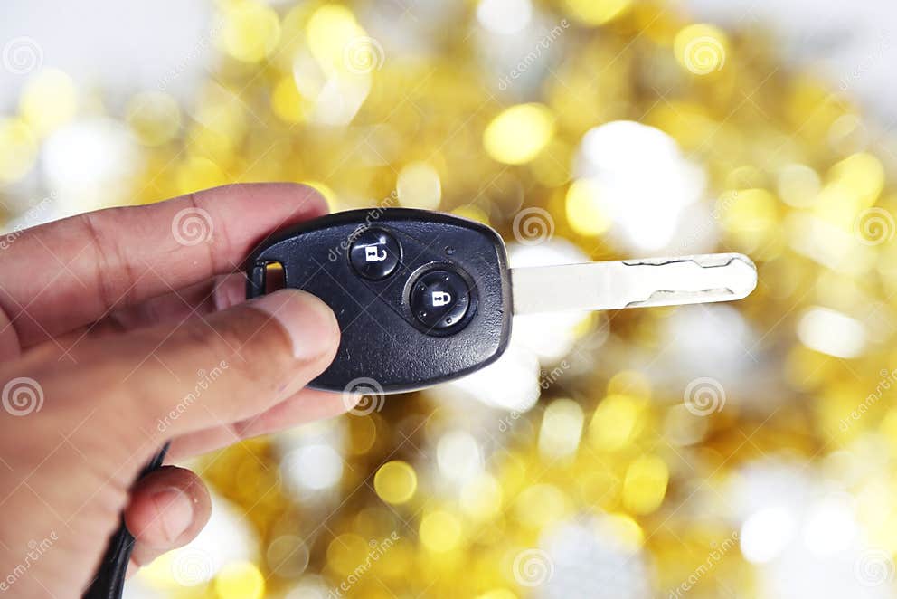 Car Key on Gold and Silver Background Stock Image - Image of transport ...