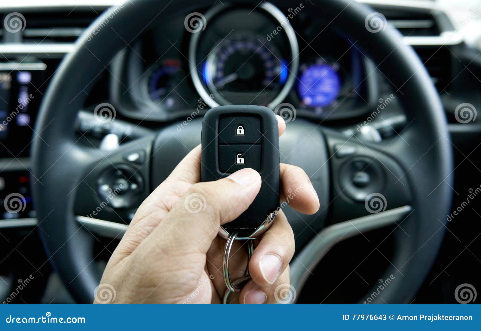 Car Key on Hand Inside the Car Stock Image - Image of owner, road: 77976643