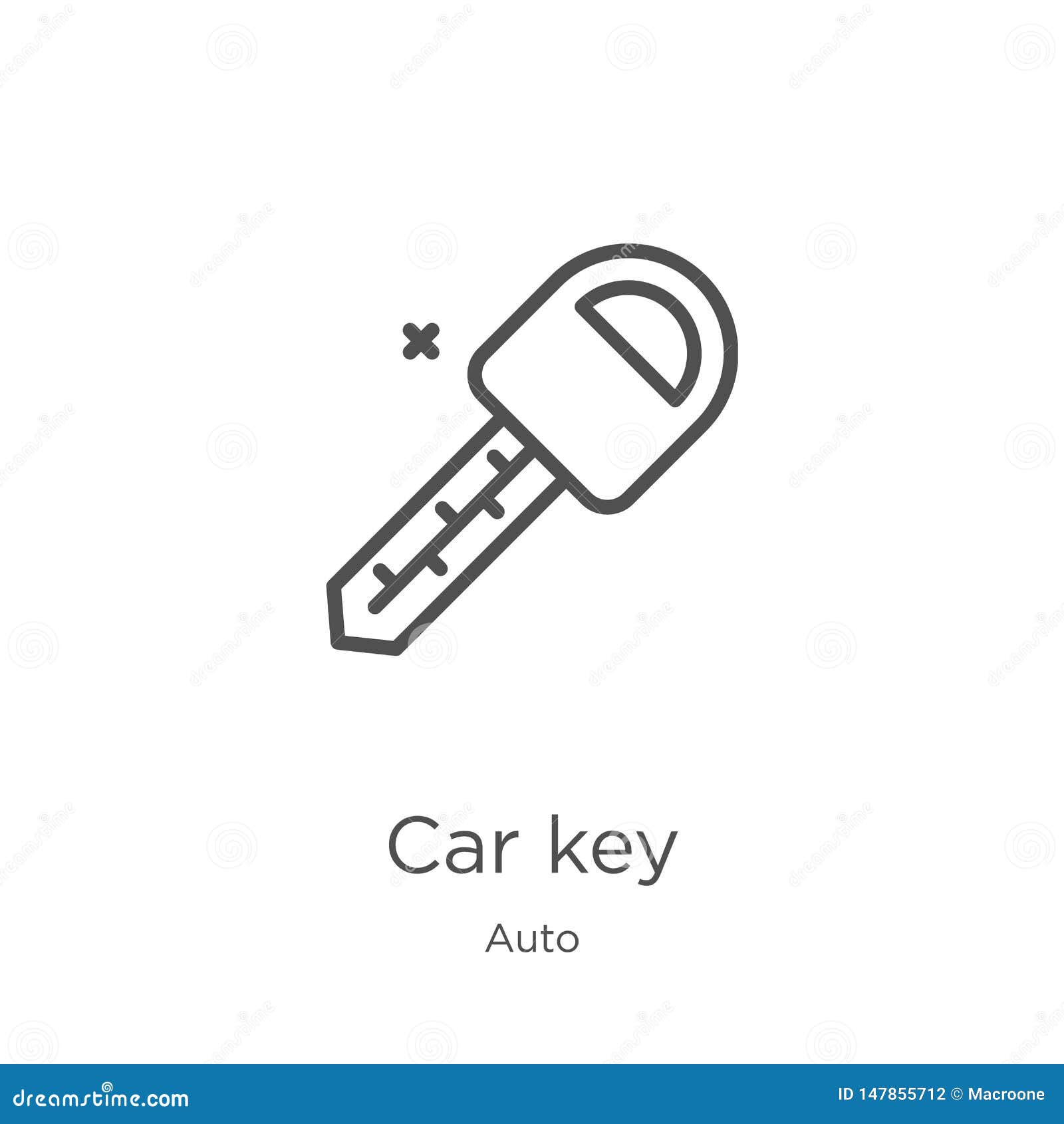 Car Key Icon Vector from Auto Collection. Thin Line Car Key Outline ...
