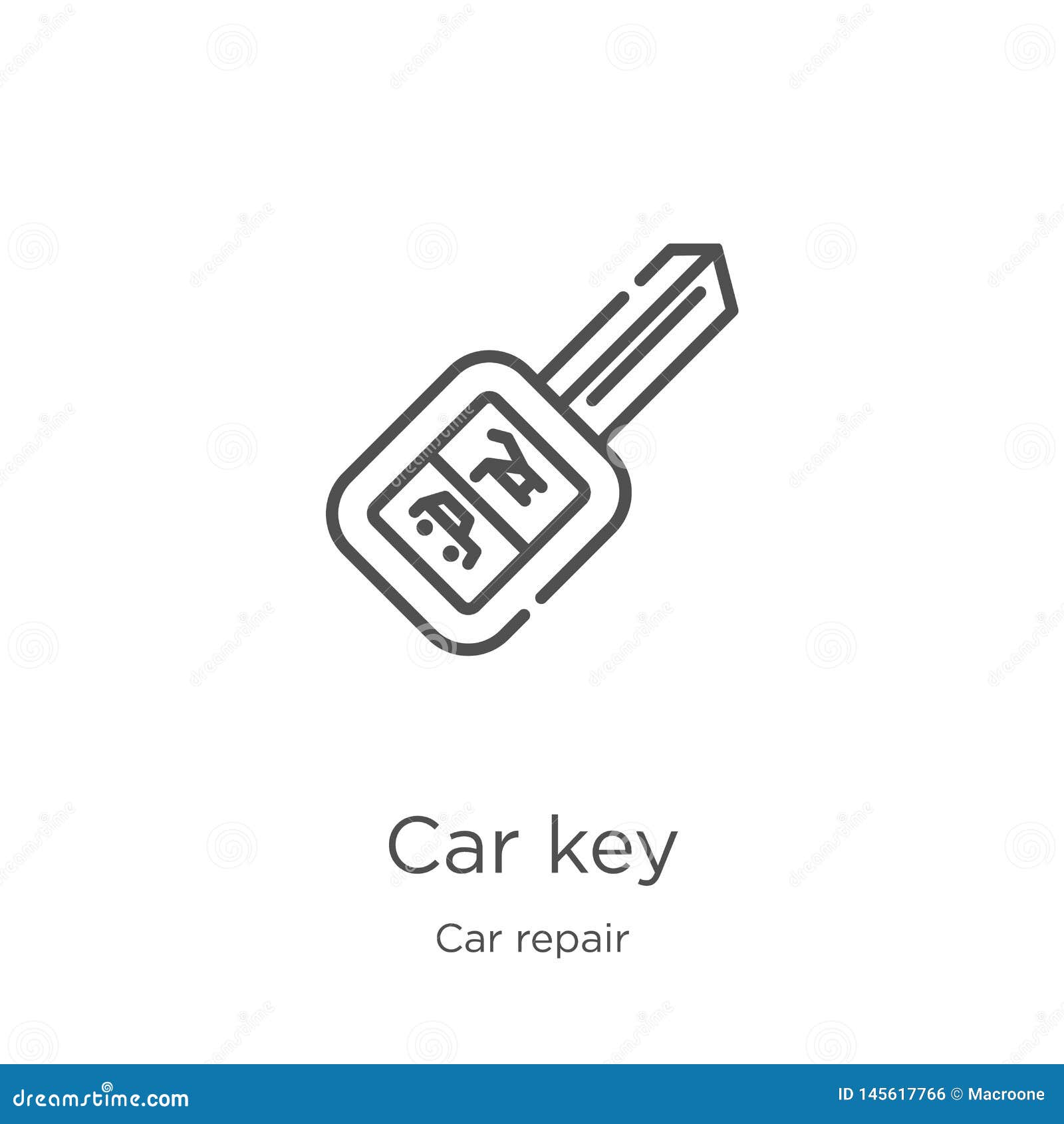 Car Key Icon Vector from Car Repair Collection. Thin Line Car Key ...
