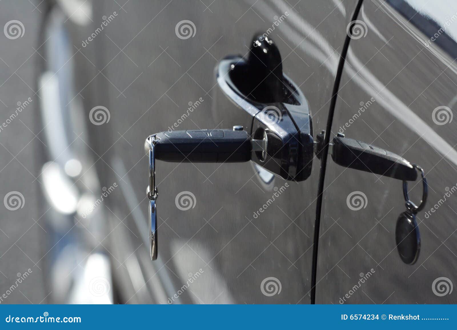 Car Key Inserted in Door stock photo. Image of imitation - 6574234