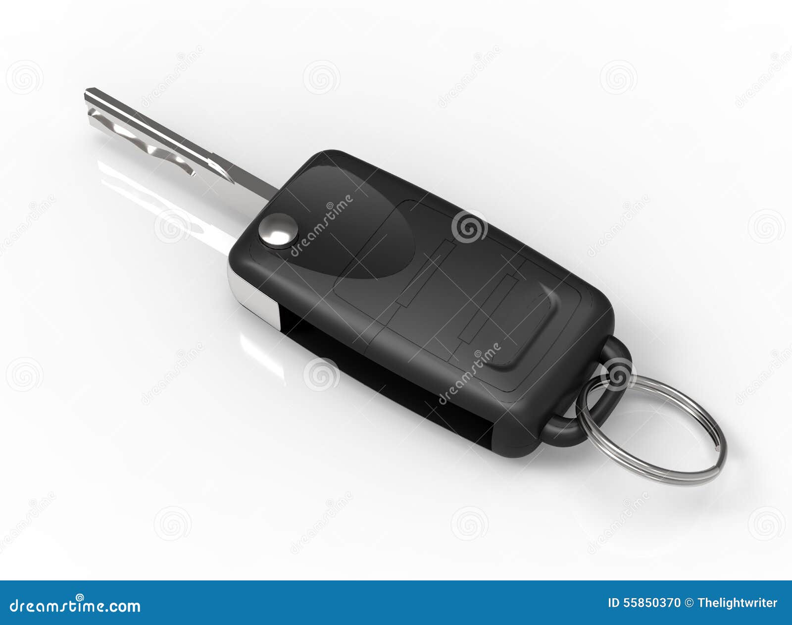 Car Key Isolated on a White Background Stock Illustration ...