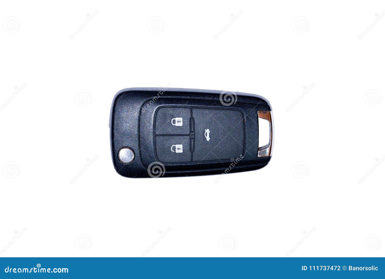 Car Key Isolated on White Background, with Clipping Path, Top View ...
