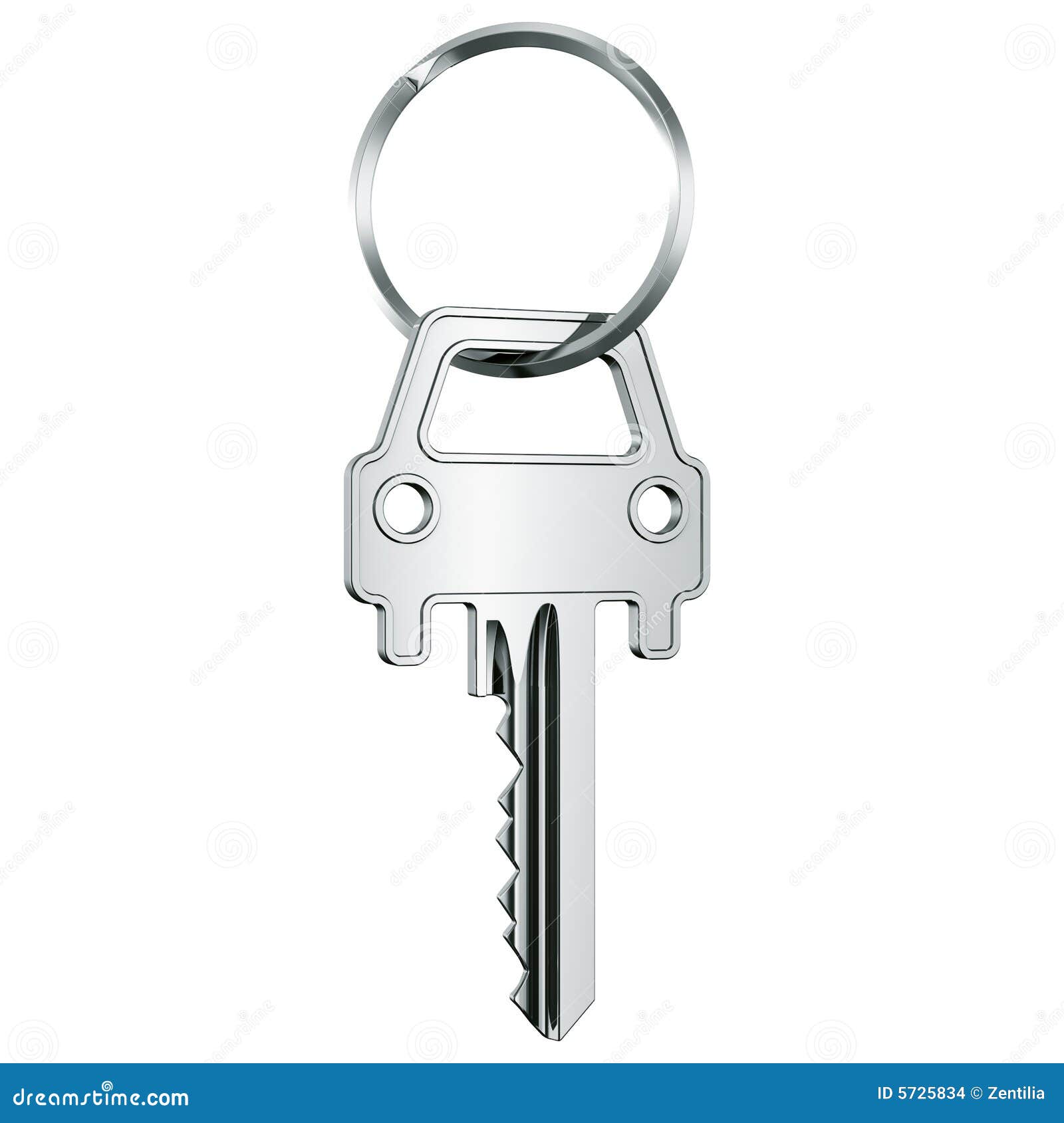 Car key in key ring stock illustration. Illustration of ring - 5725834