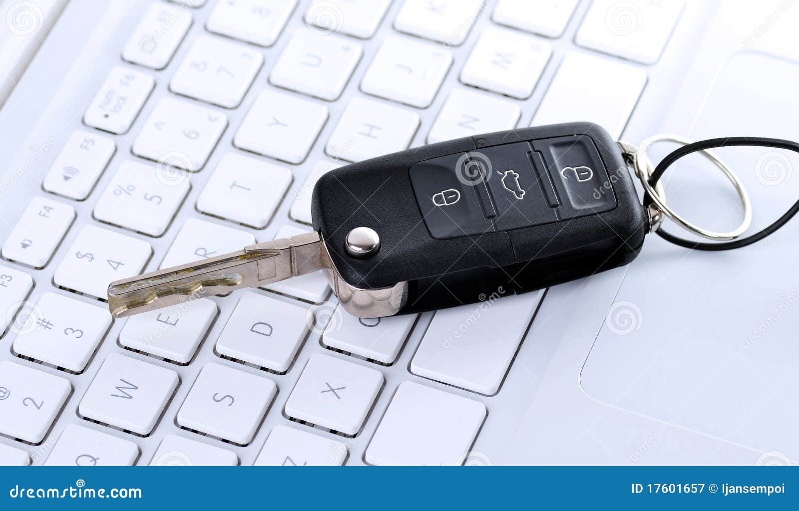 Car key on keyboard stock image. Image of alarm, lock - 17601657