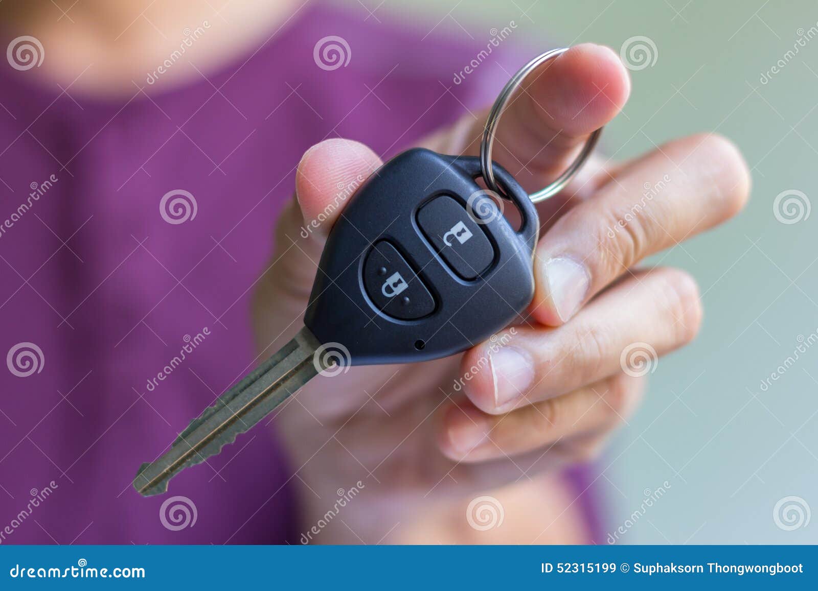 Car key in man hand stock image. Image of giving, electronic - 52315199