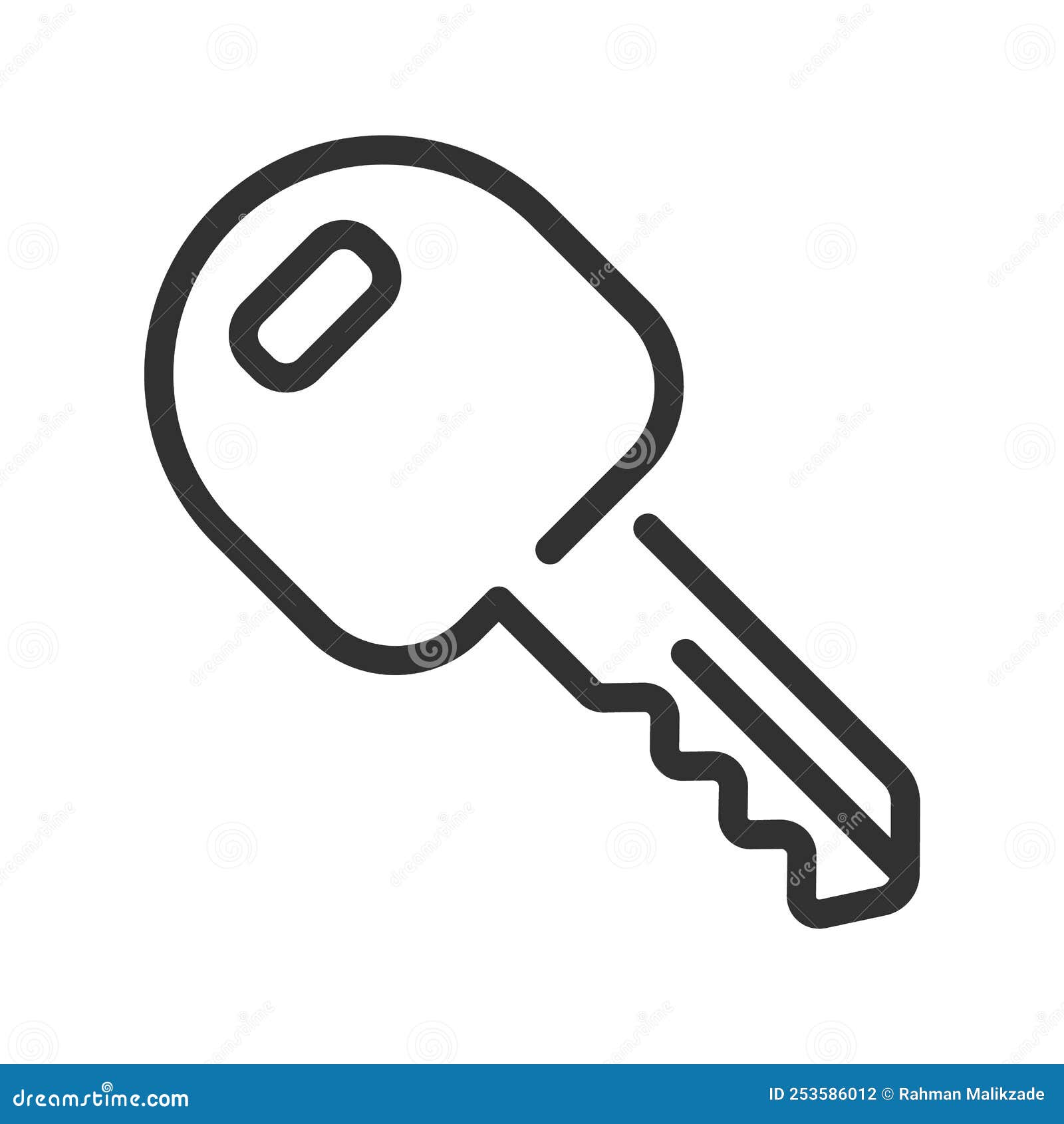 Car Key Outline Icon. Alarm System Chain Vector Illustration Stock ...