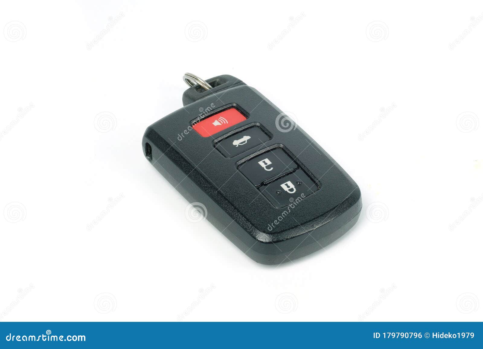 Car Key with Remote Control Isolated Over White Background Stock Photo ...