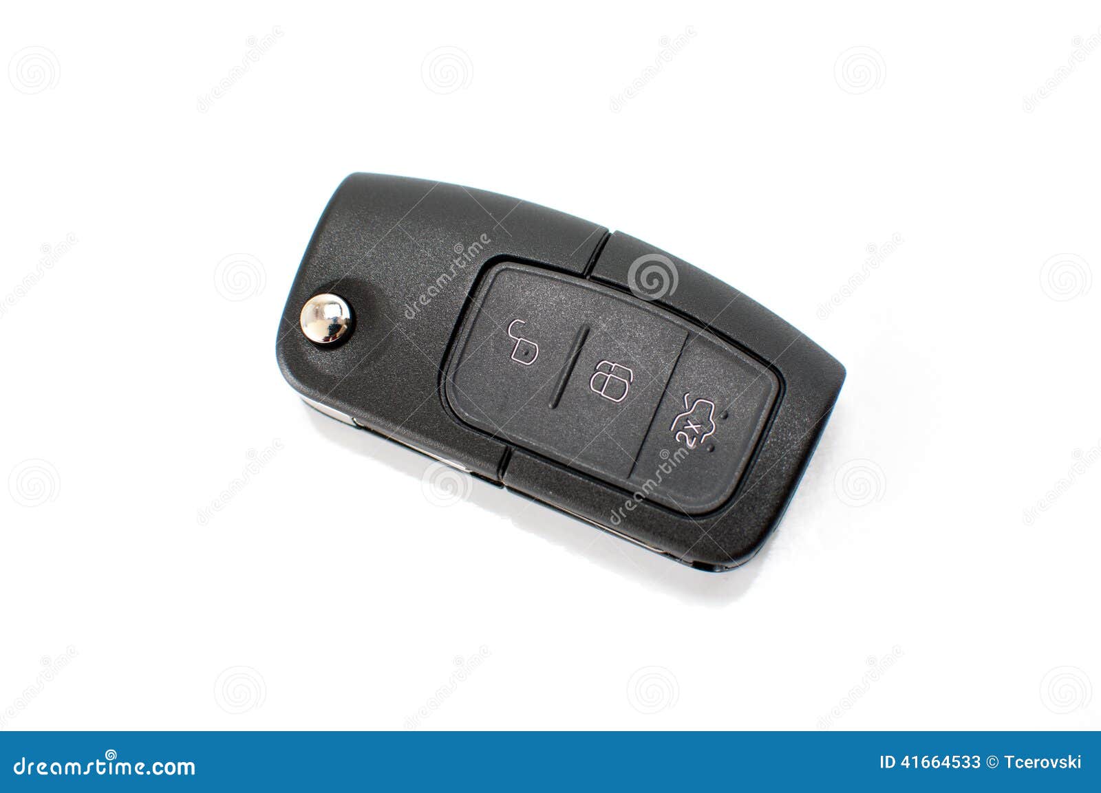 Car Key with Remote Control Isolated on White Stock Image - Image of ...