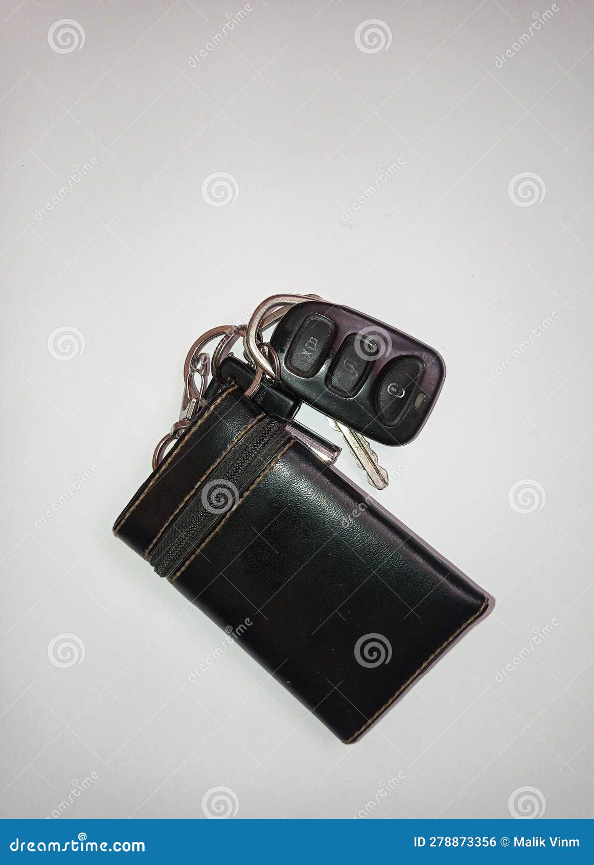 Car Key and Remote Control Isolated on White Background Stock Photo ...