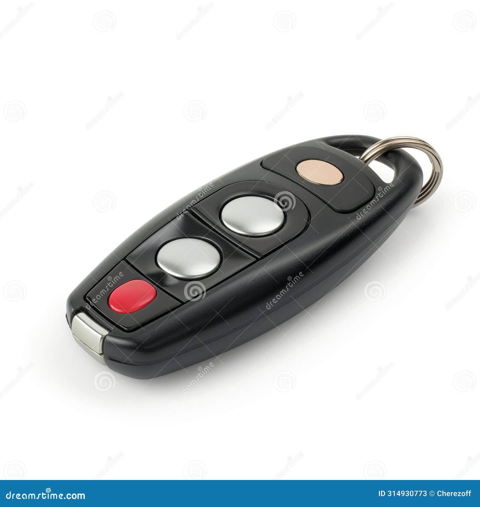 Car Key Remote Control Isolated on White Stock Image - Image of ...