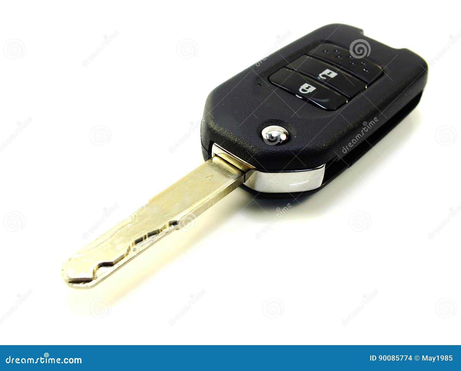 Car Key Remote on White Background Stock Photo - Image of horizontal ...