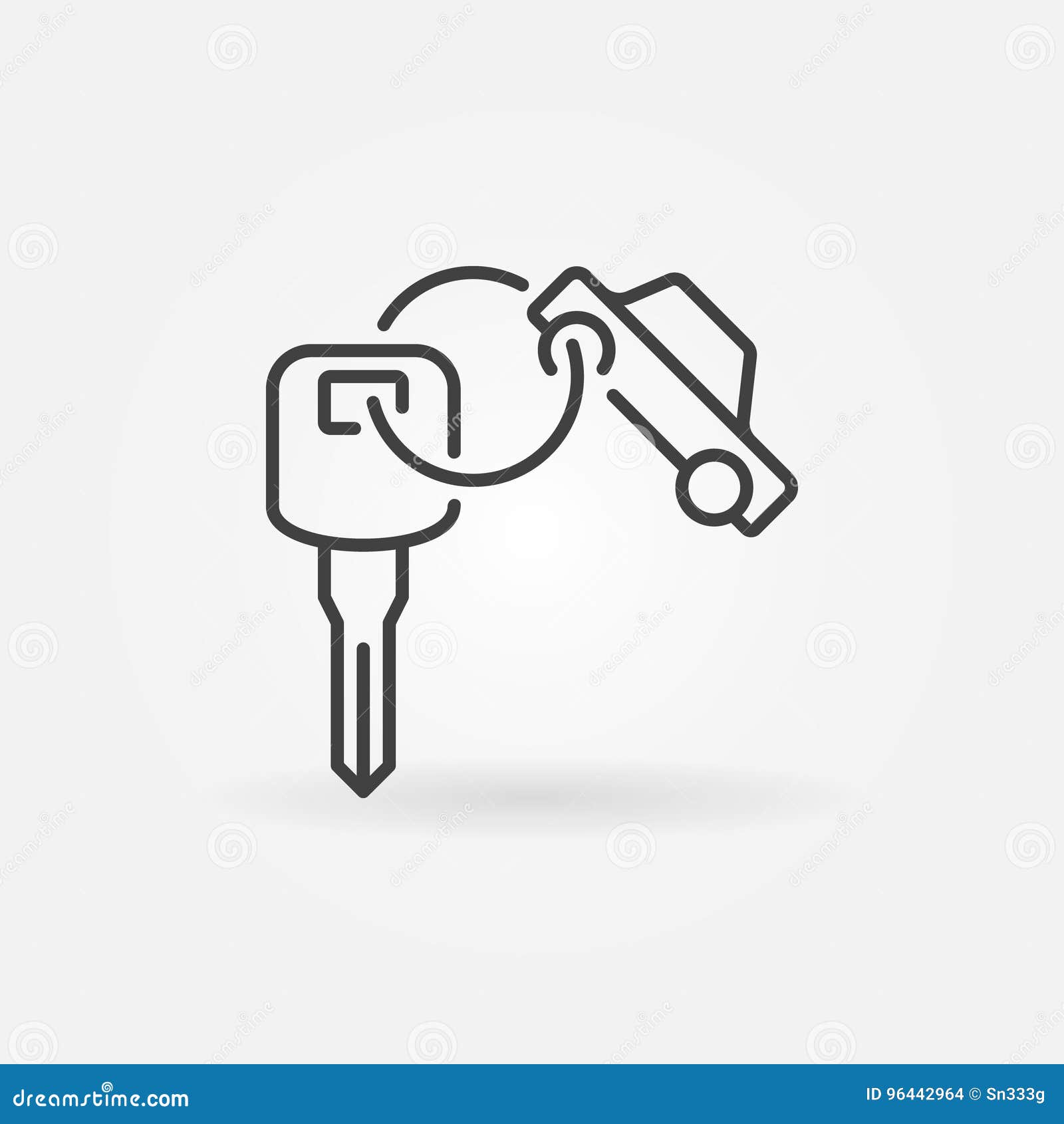 Car key ring icon stock vector. Illustration of logo - 96442964