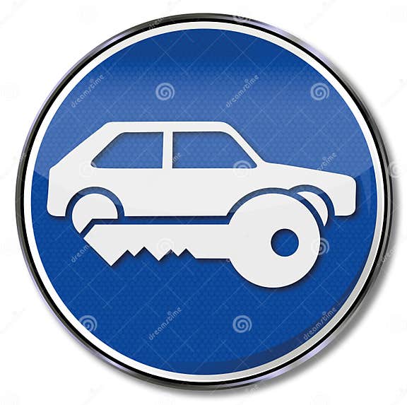 Car key and secure parking stock vector. Illustration of accident ...