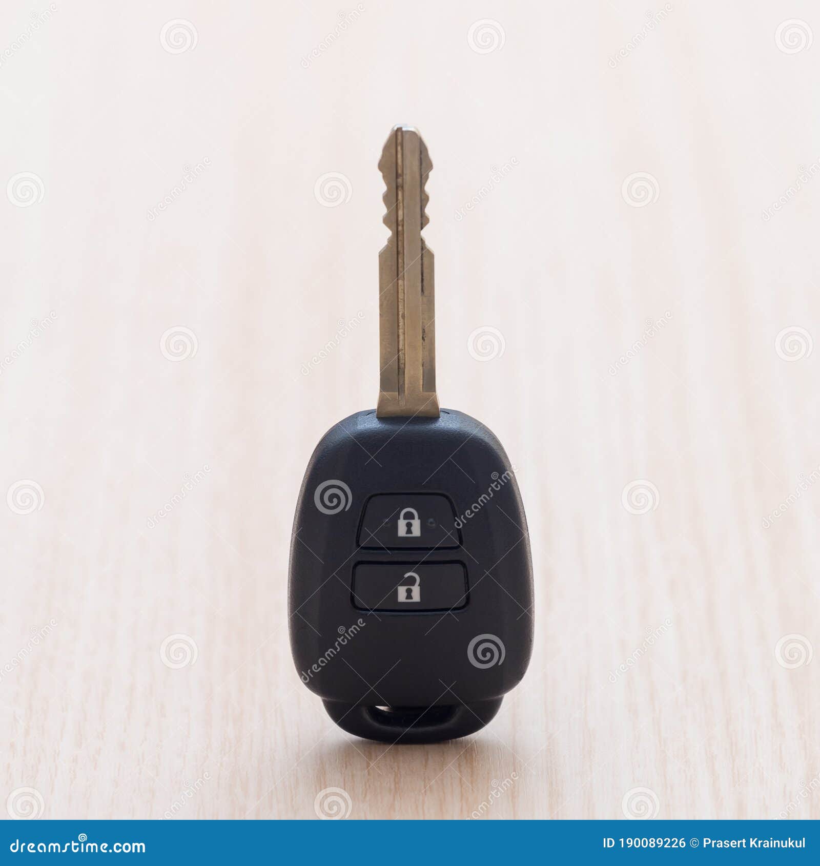 Car key on wood table stock photo. Image of table, automobile - 190089226