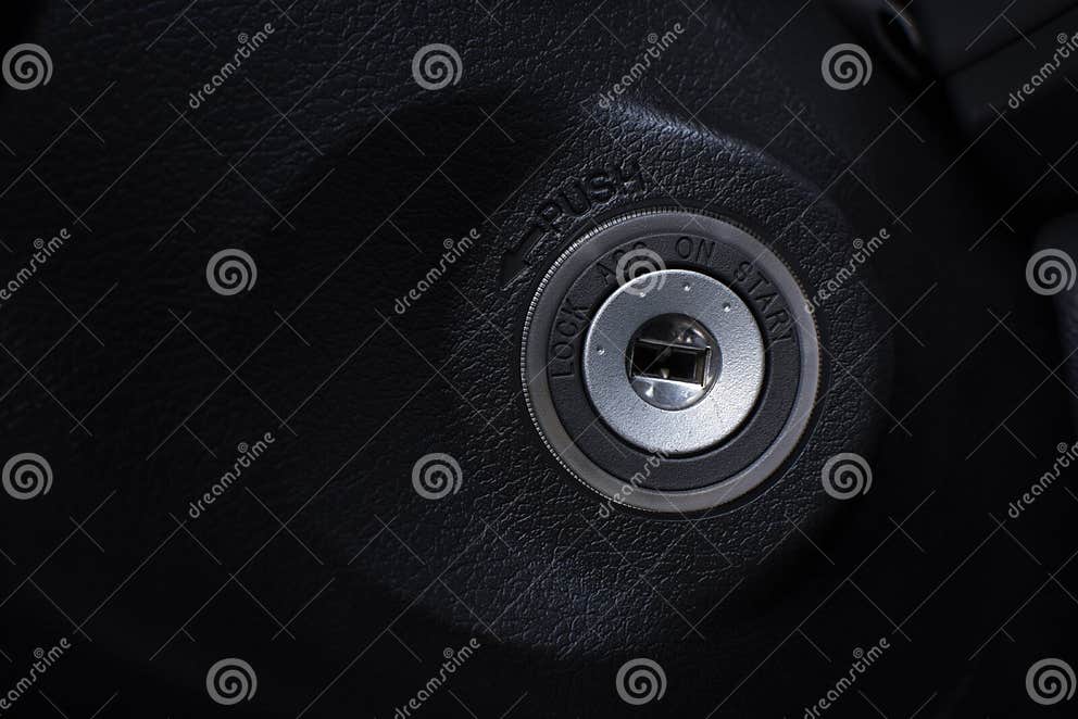 Car keyhole ignition. stock photo. Image of modern, drive - 141378678
