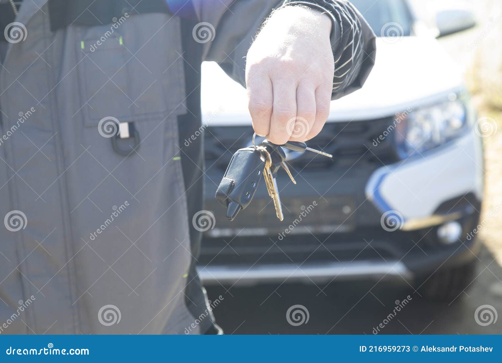 Car Keys in the Hands of a Car Mechanic.Car Maintenance Stock Image ...