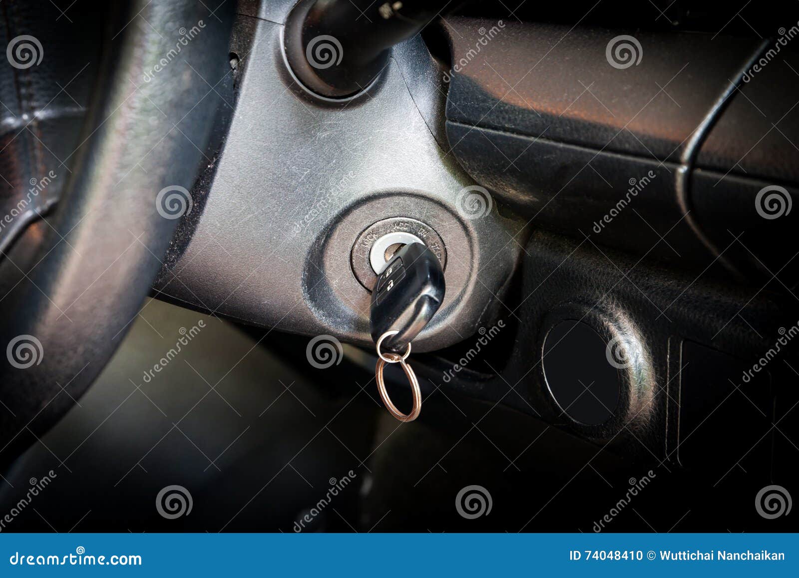 Car Keys In Ignition Start The Car. Royalty-Free Stock Image ...