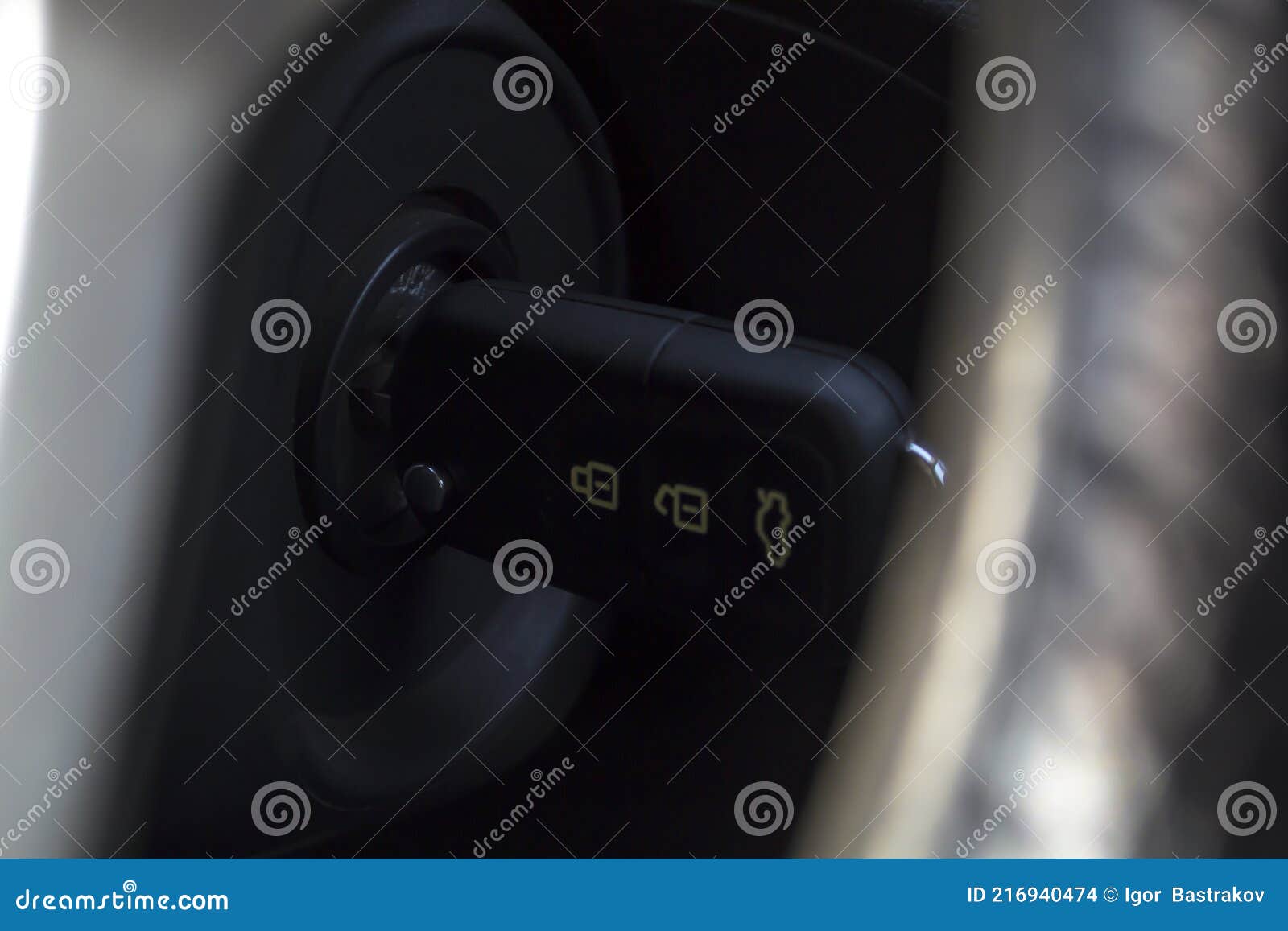 Car Keys In Ignition Start The Car. Royalty-Free Stock Image ...