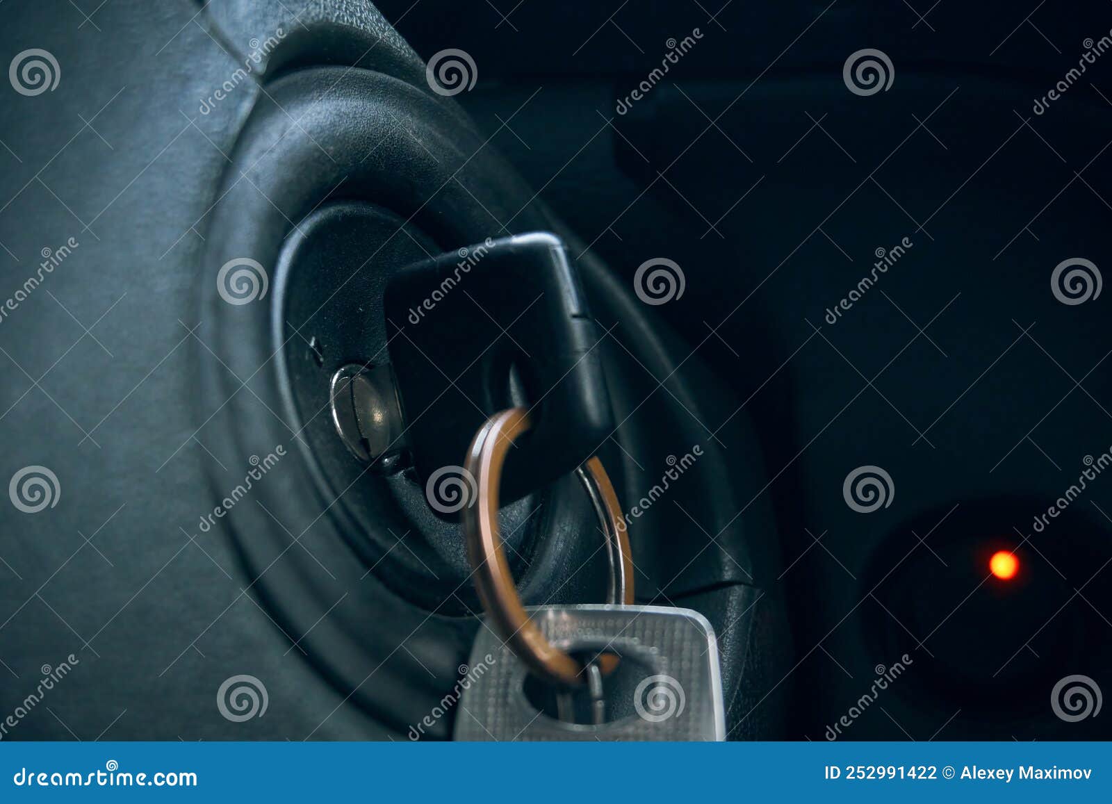 The Car Keys are Inserted into the Keyhole, the Keys To Start the Car ...