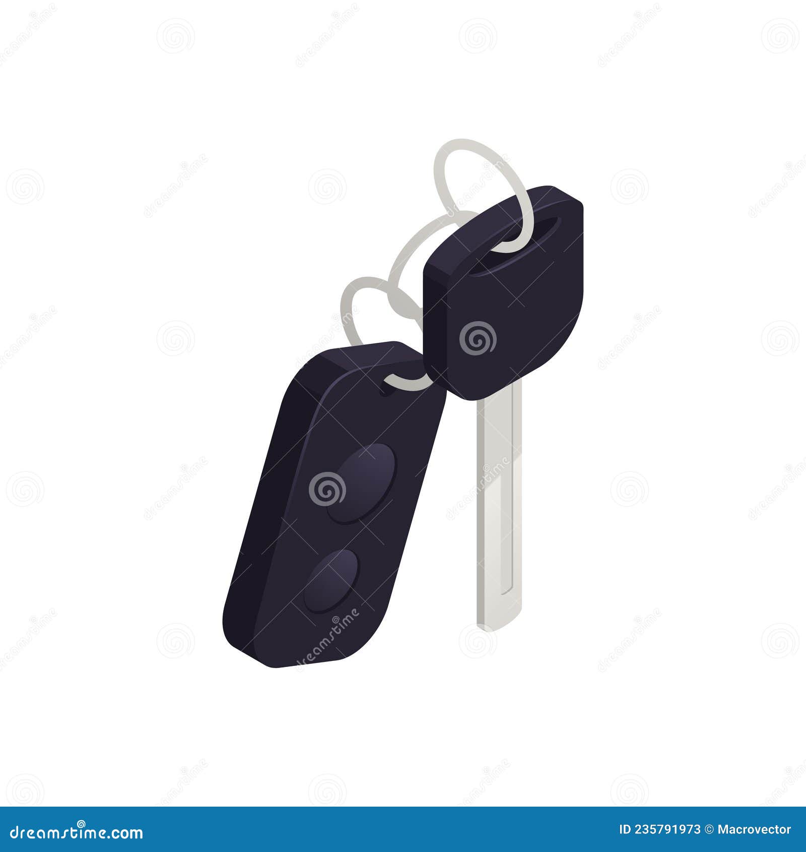 Car Keys Isometric Composition Stock Vector - Illustration of ...