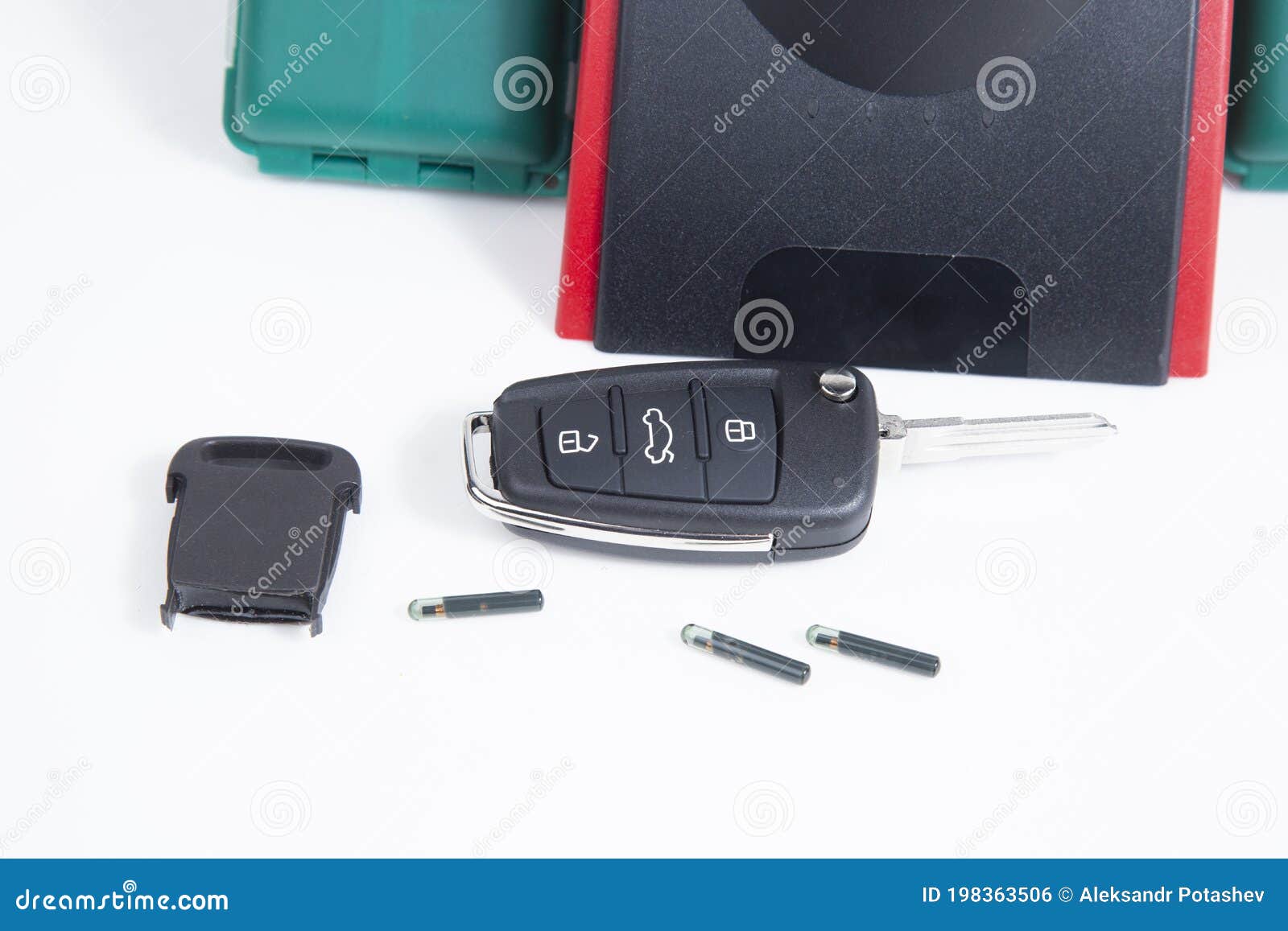 Car Keys, Manufacturing. Chips, Programming Stock Photo - Image of ...