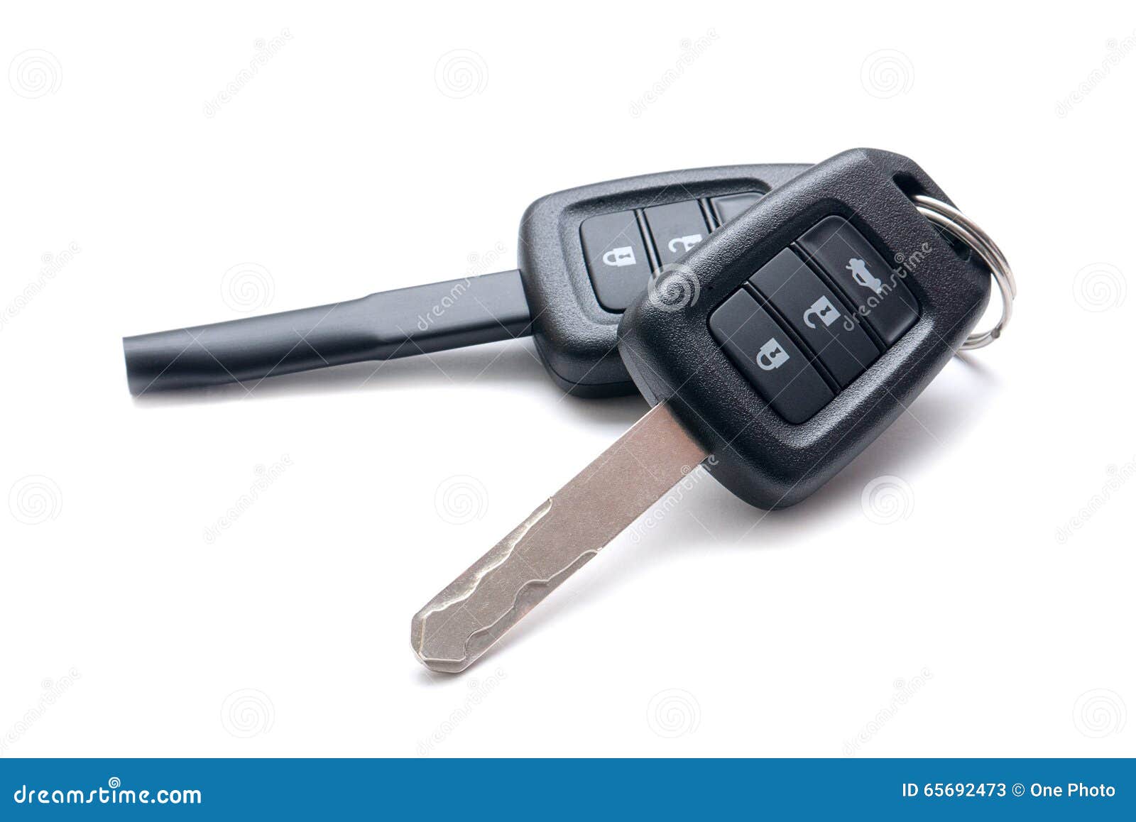 Car Keys and Master Key on White Background Stock Image - Image of ...