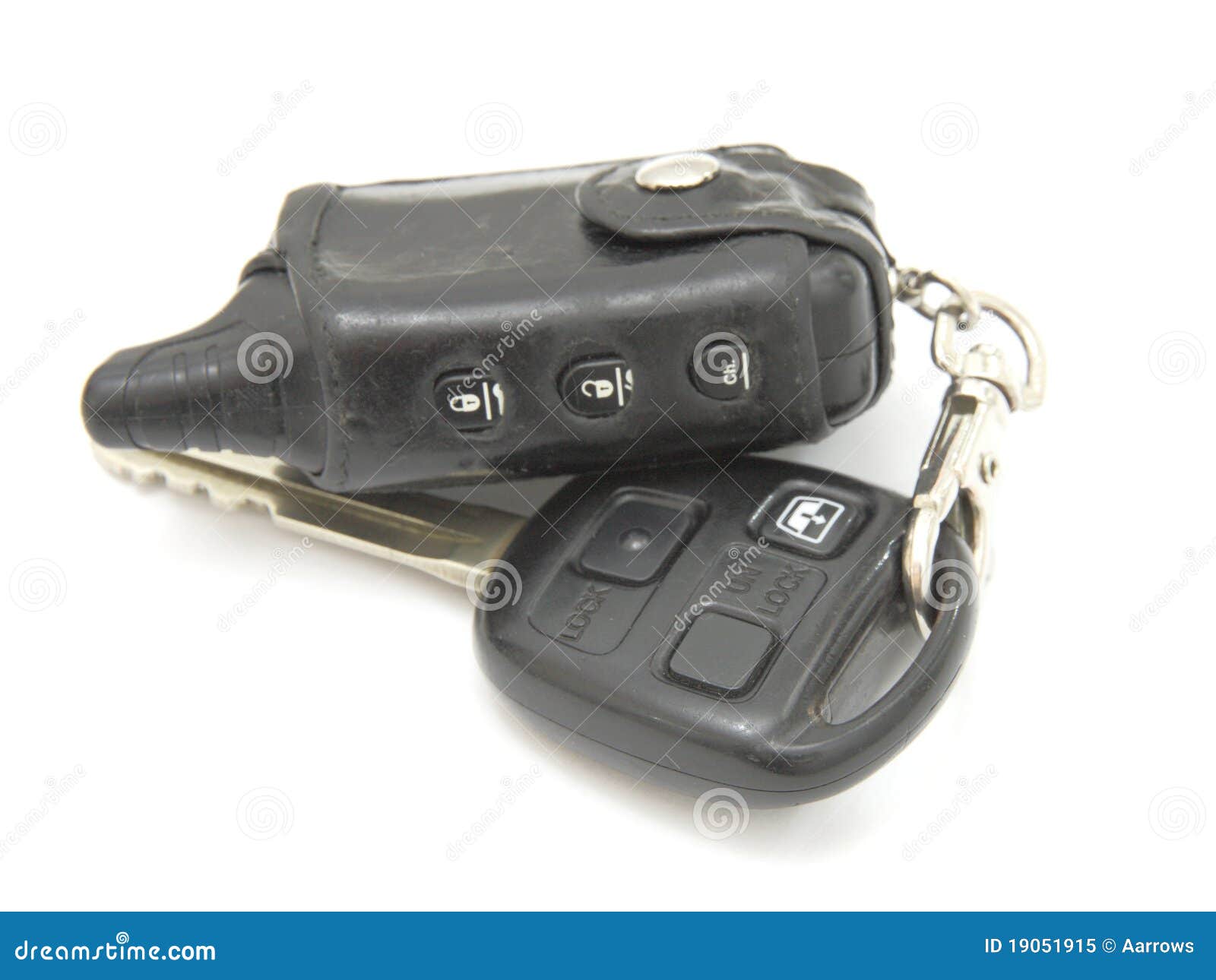 Car Keys, Objects Isolated on White Background . Stock Image - Image of ...