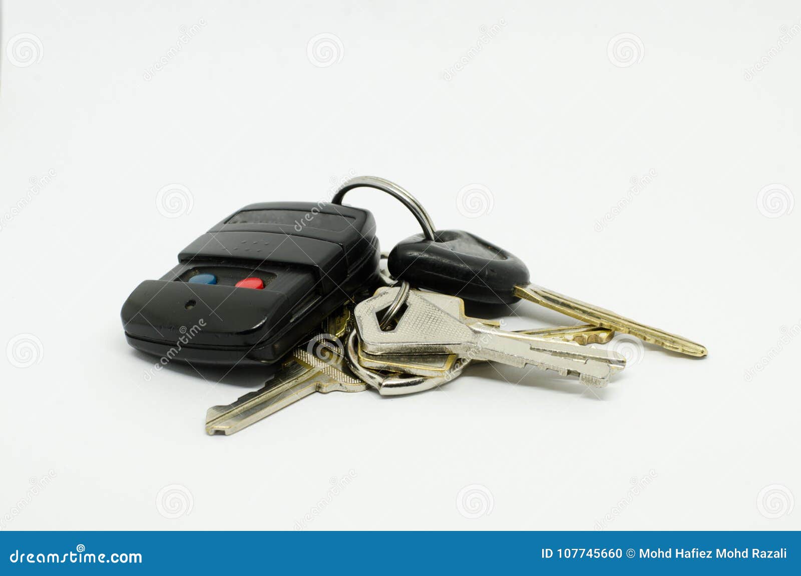 Car Keys and Remote on Key Chain Stock Photo - Image of security, alarm ...