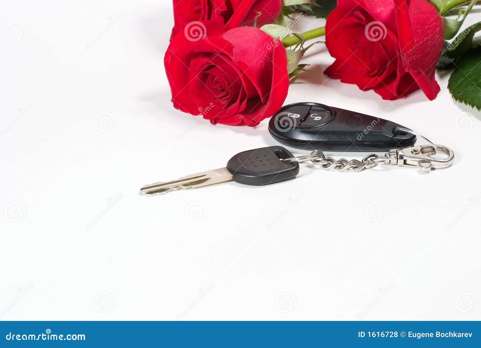 Car Keys and Roses Bouquet Present Stock Photo - Image of seduction ...