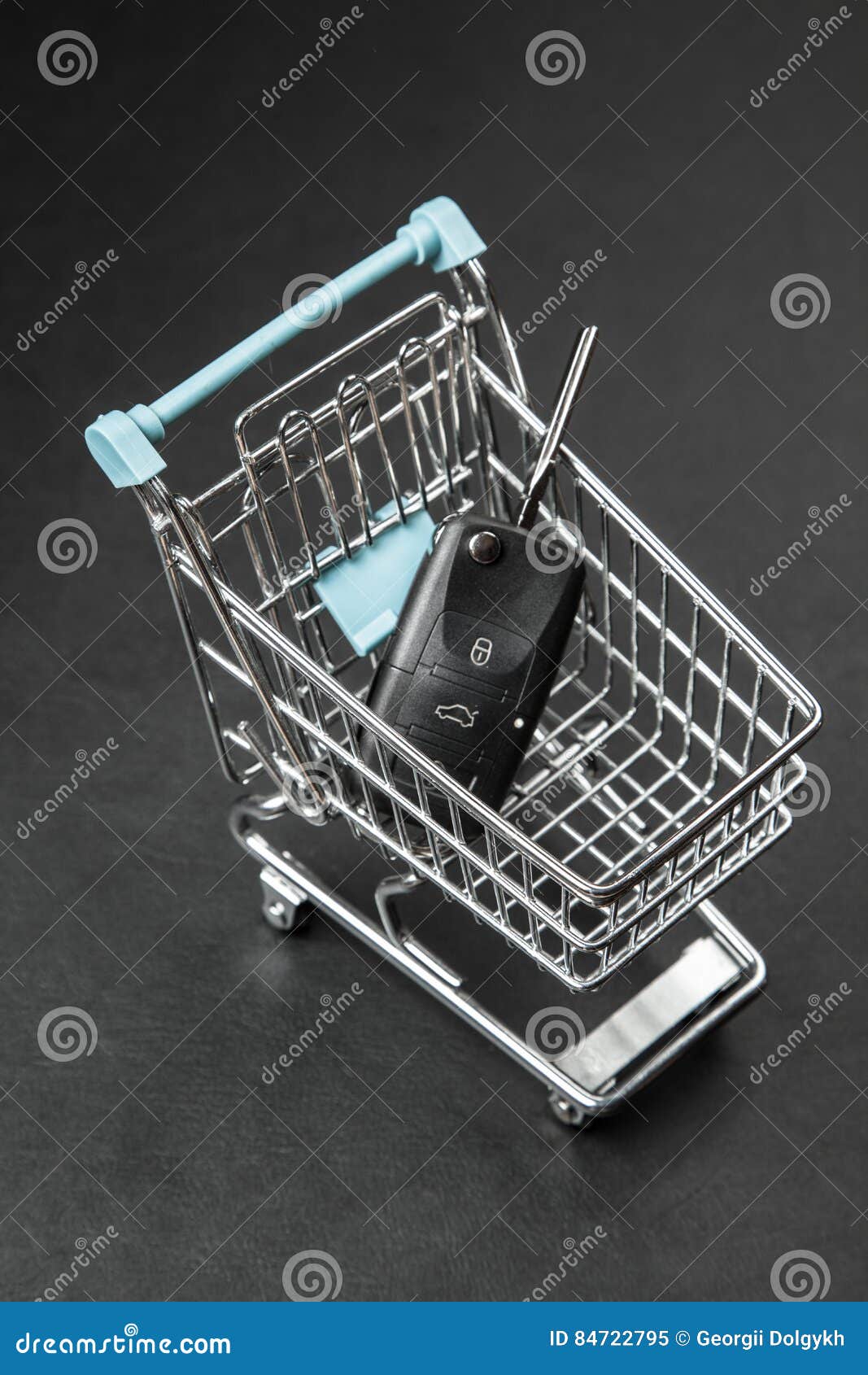 Car Keys in a Shopping Cart Stock Image - Image of concept, finance ...
