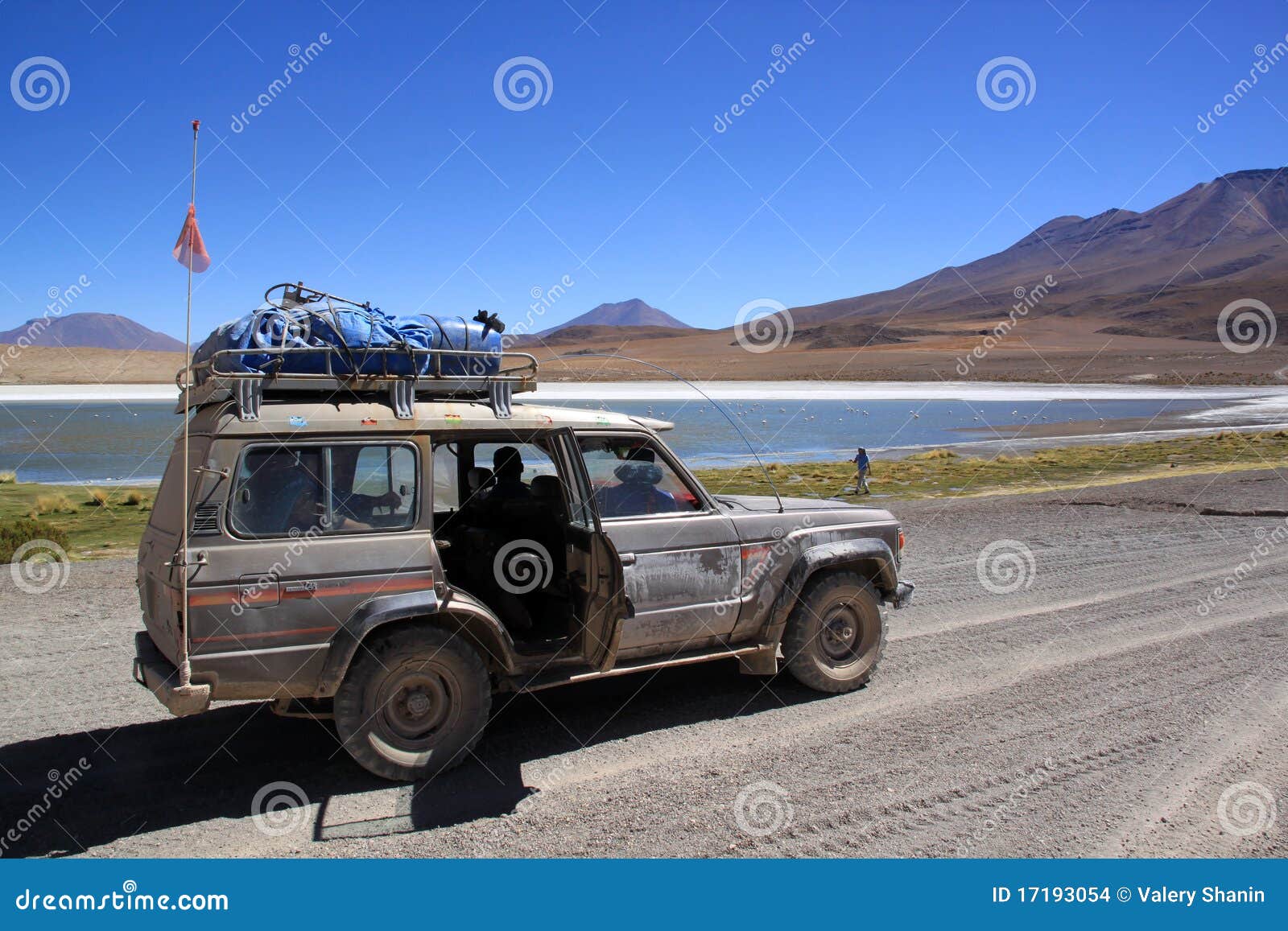 Car and lake stock photo. Image of outdoors, desert, salt - 17193054