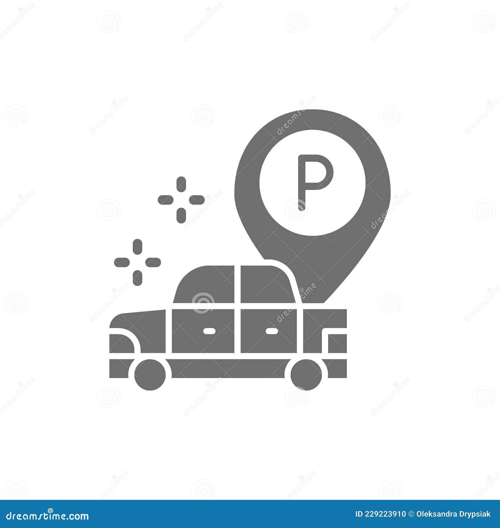 Map Parking Pointer Icon Cartoon Vector | CartoonDealer.com #346005341