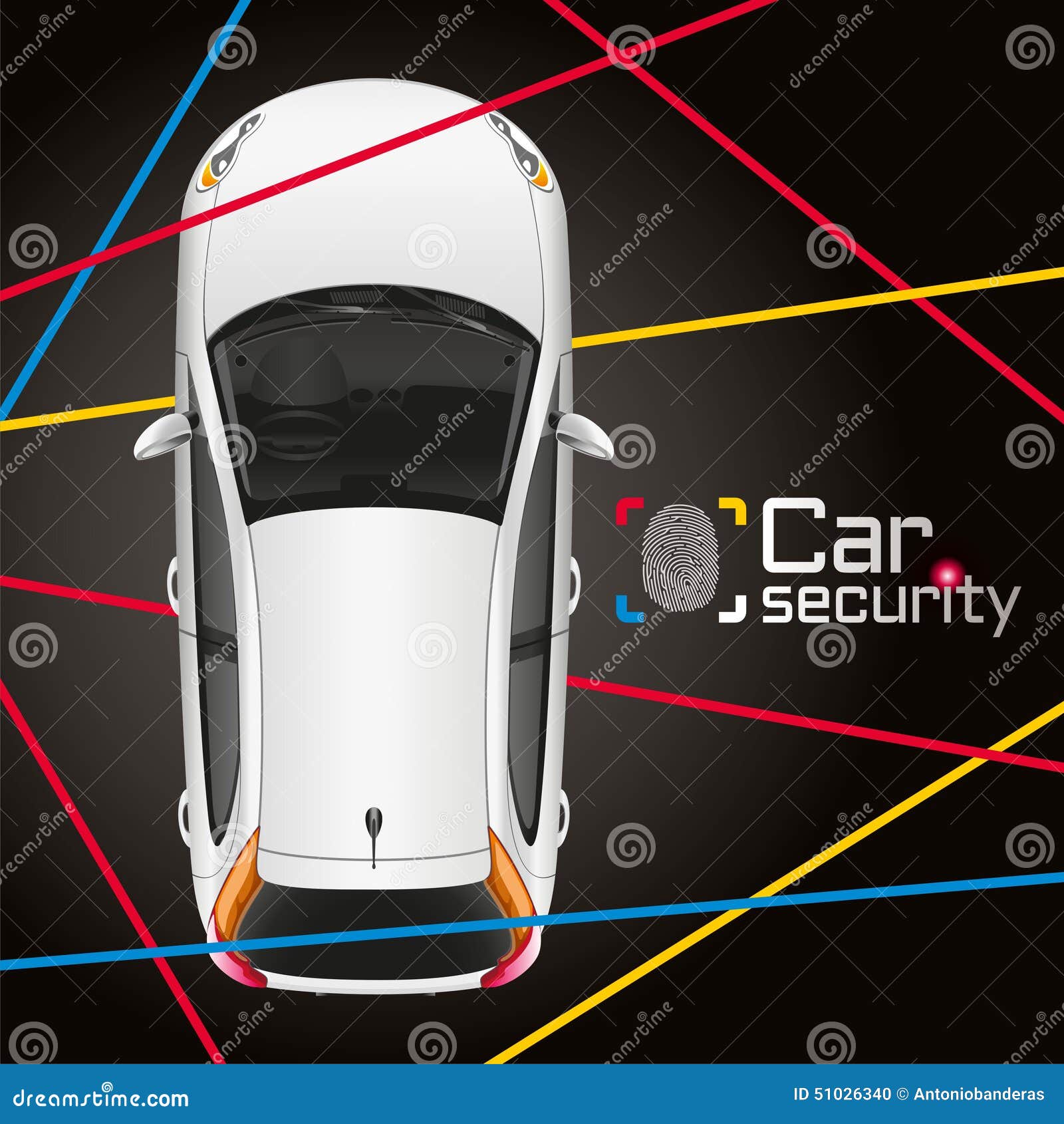 Car Laser Security stock vector. Illustration of property - 51026340