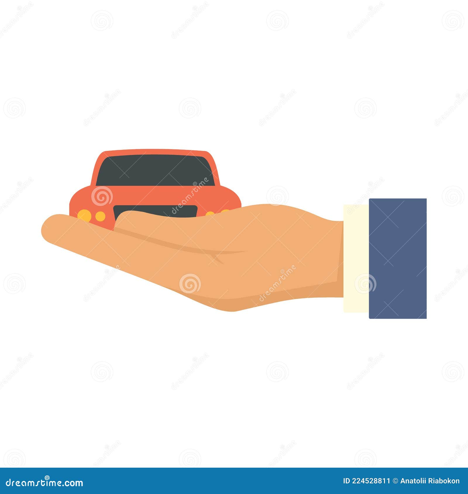 Car Leasing Icon Flat Isolated Vector Stock Vector - Illustration of ...