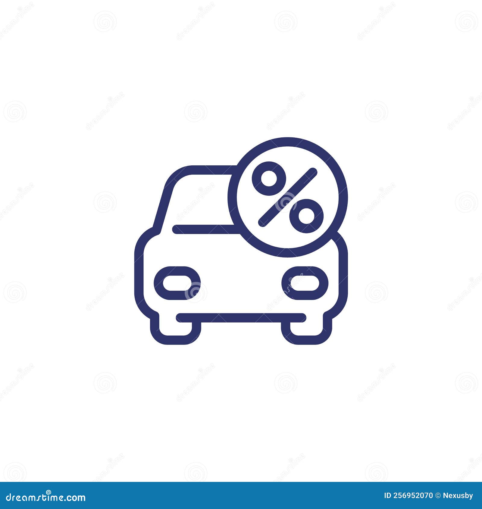 Car Leasing Line Icon on White Stock Vector - Illustration of money ...