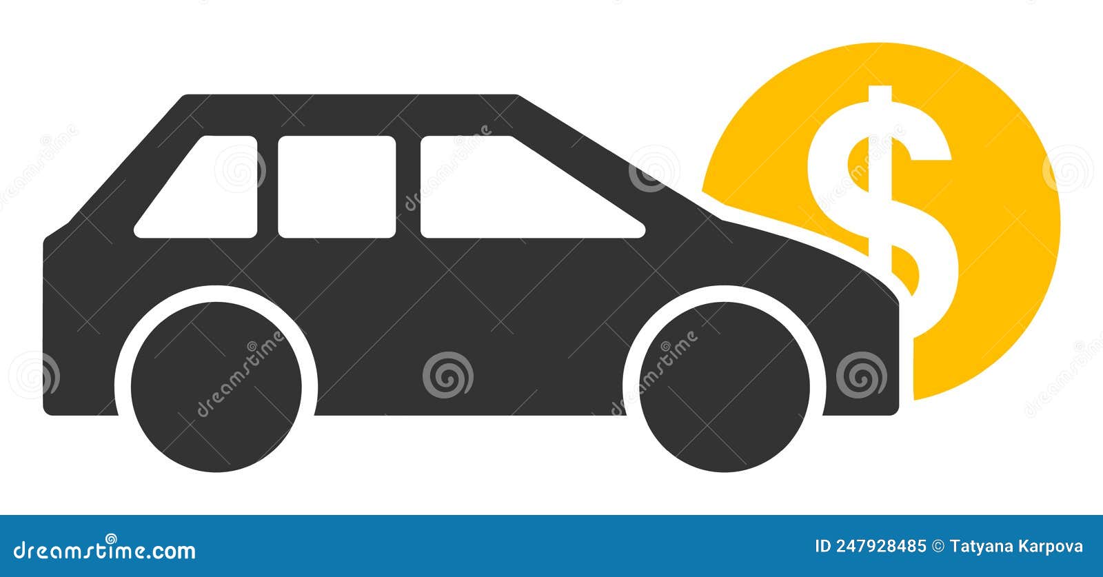 Car Leasing Vector Icon Flat Illustration Stock Vector - Illustration ...