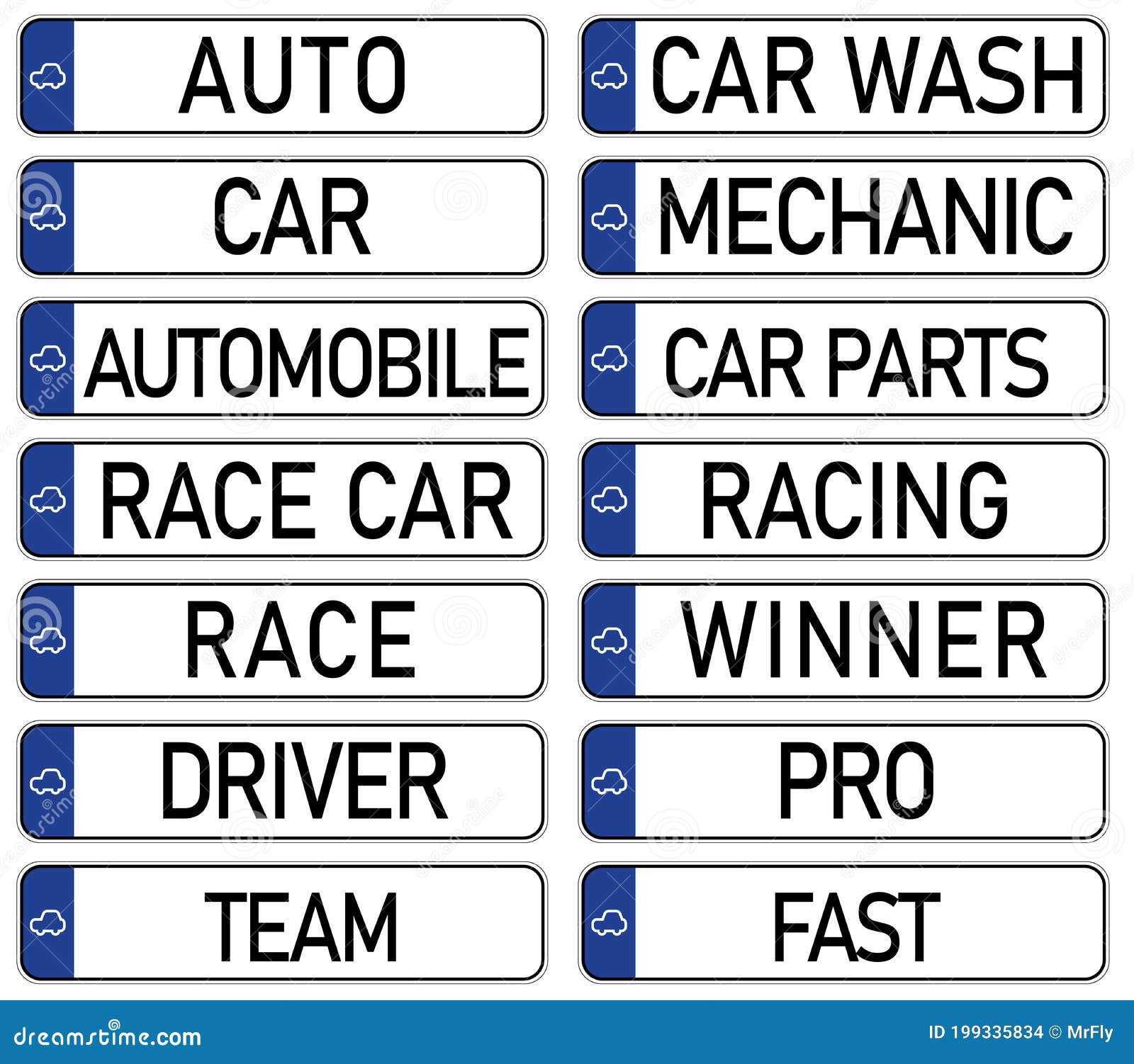 Car License Numbers, Vector Illustration Stock Vector - Illustration of ...