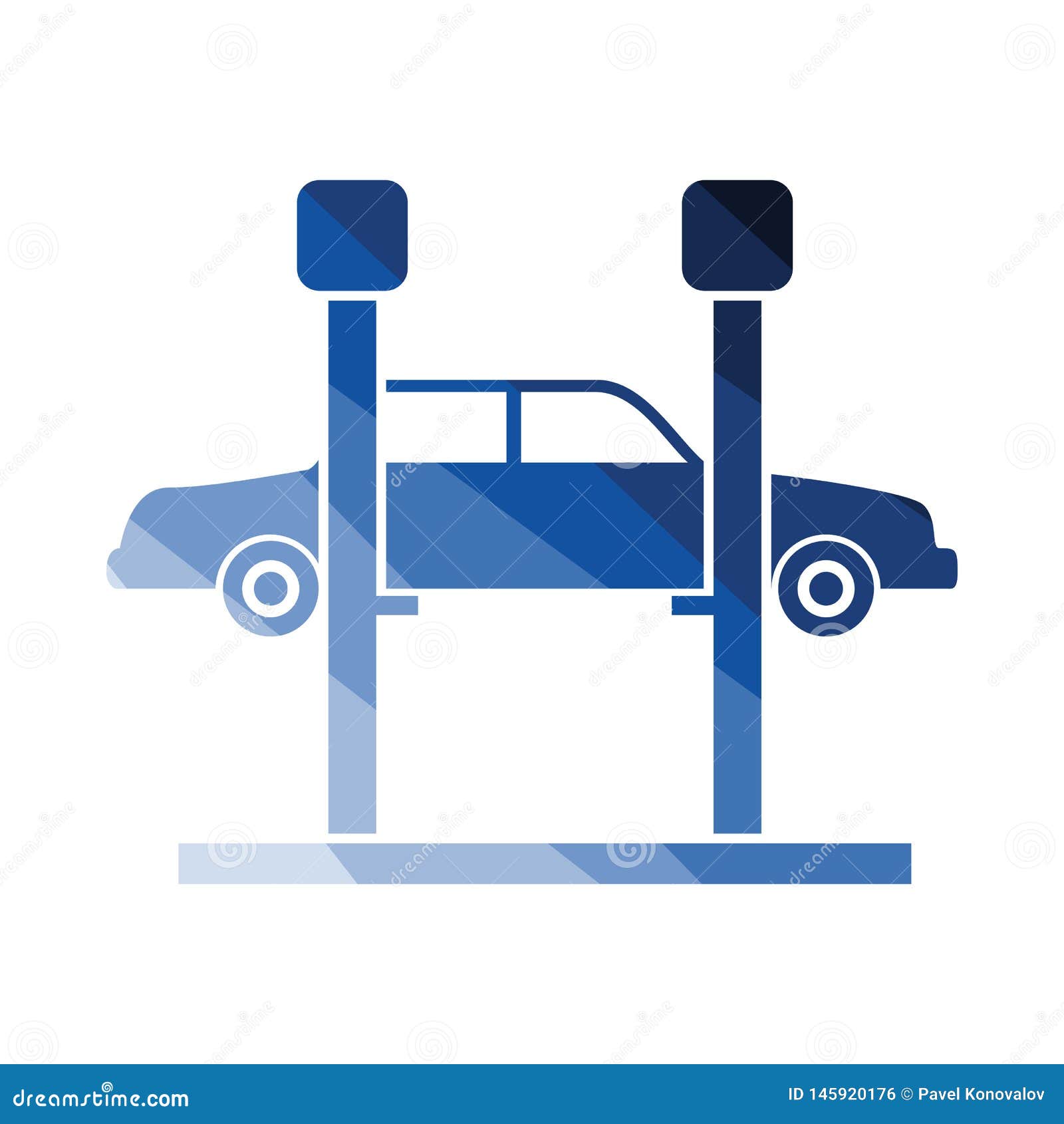 Car lift icon stock vector. Illustration of floor, flat - 145920176